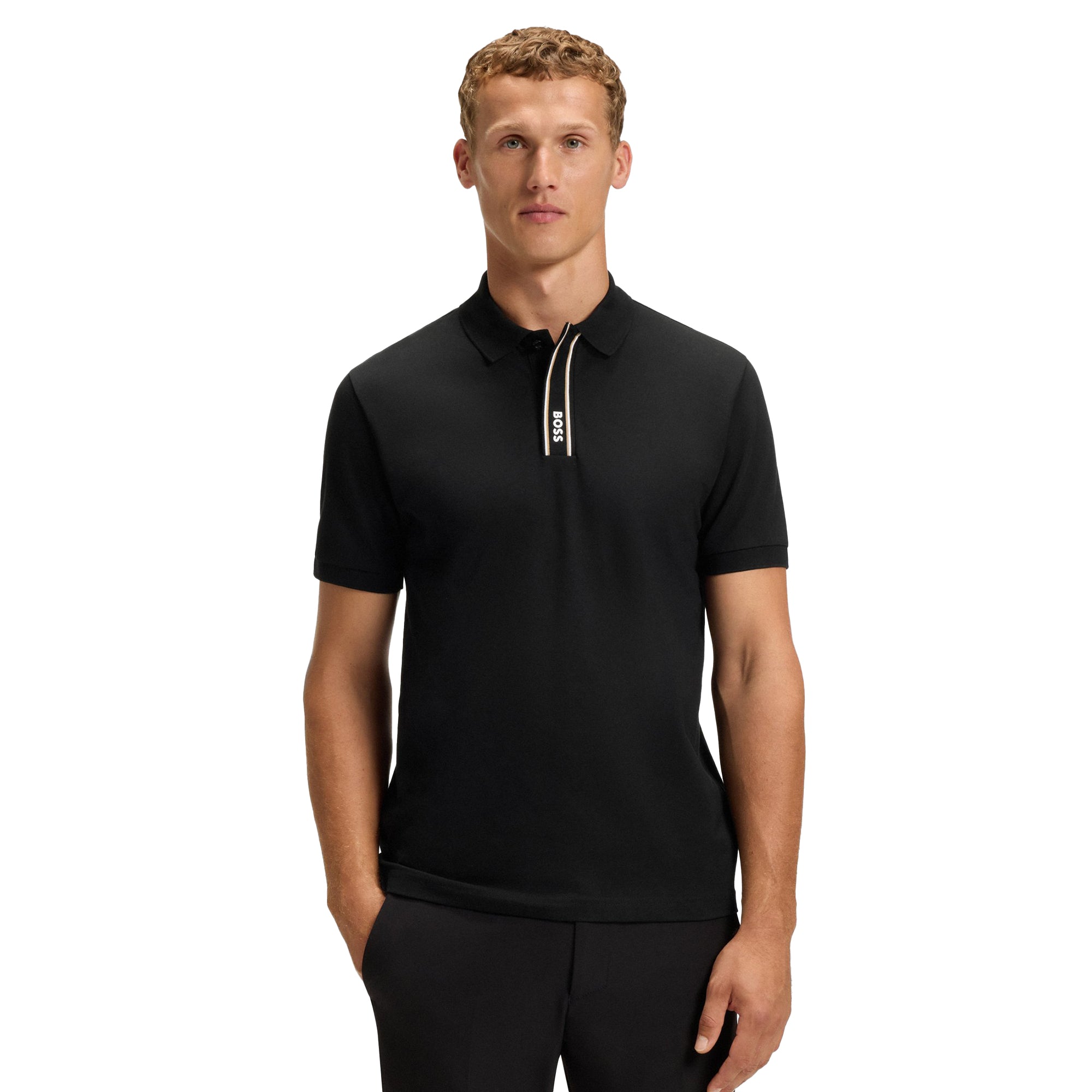 BOSS Paddy GOC Polo Shirt WI25 - Black 001 - 50549362-001 - Function18 ...
