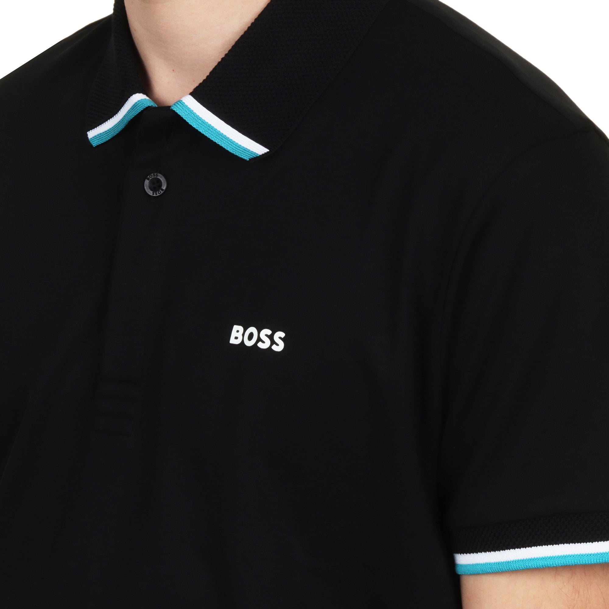 BOSS Paddy Lux Heritage Polo Shirt SU25 - Black 001 - 50538185-001 ...