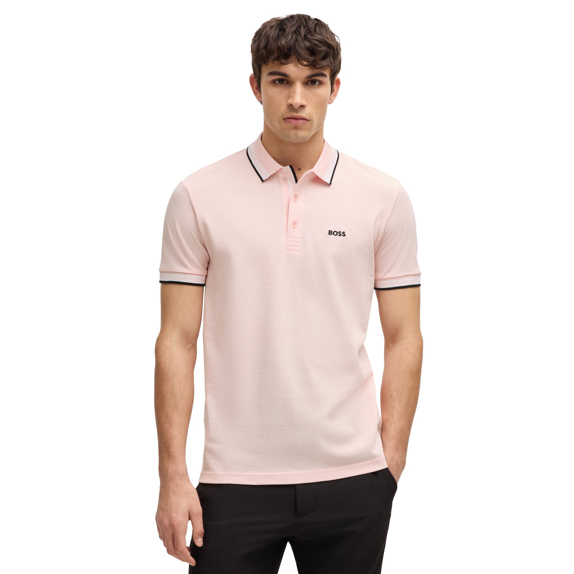 BOSS Paddy Polo Shirt SU25 - Light Pink 689 - 50469055-689 - Function18 ...