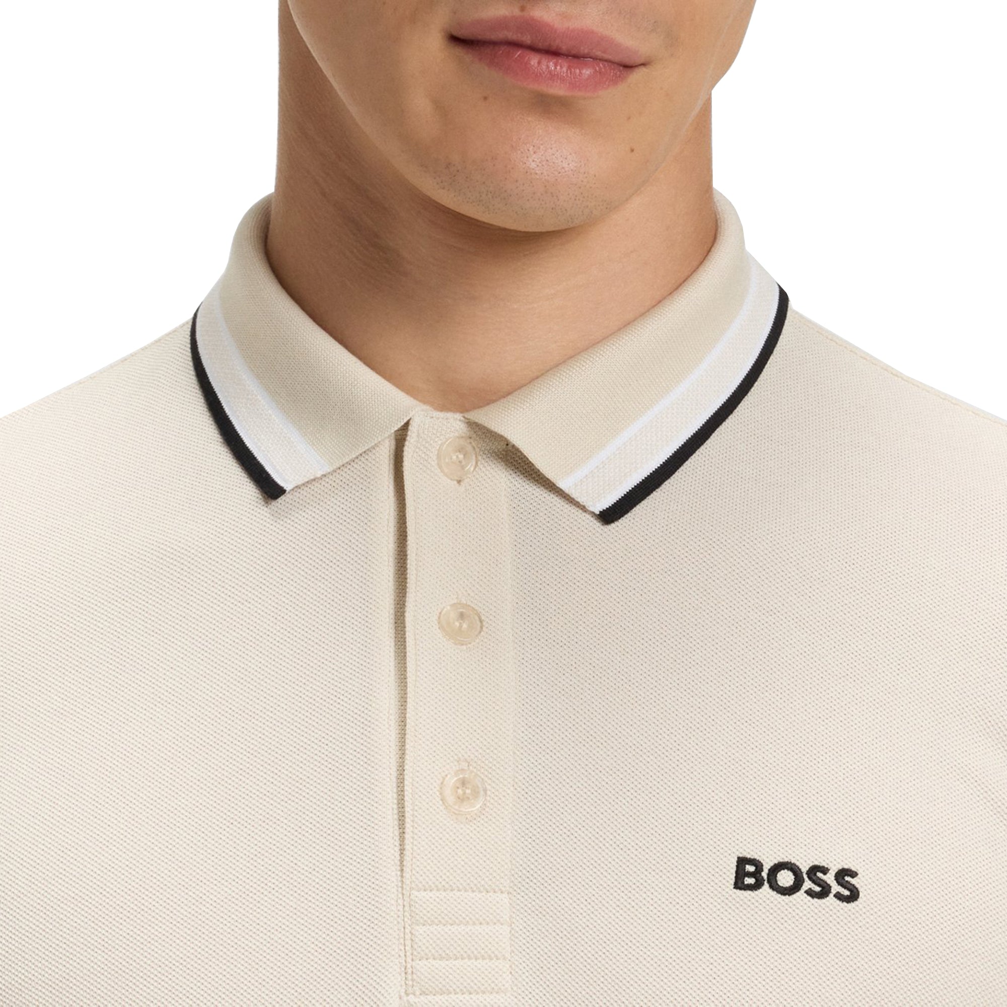 BOSS Paddy Polo Shirt WI25 - Cream 133 - 50469055-133 - Function18