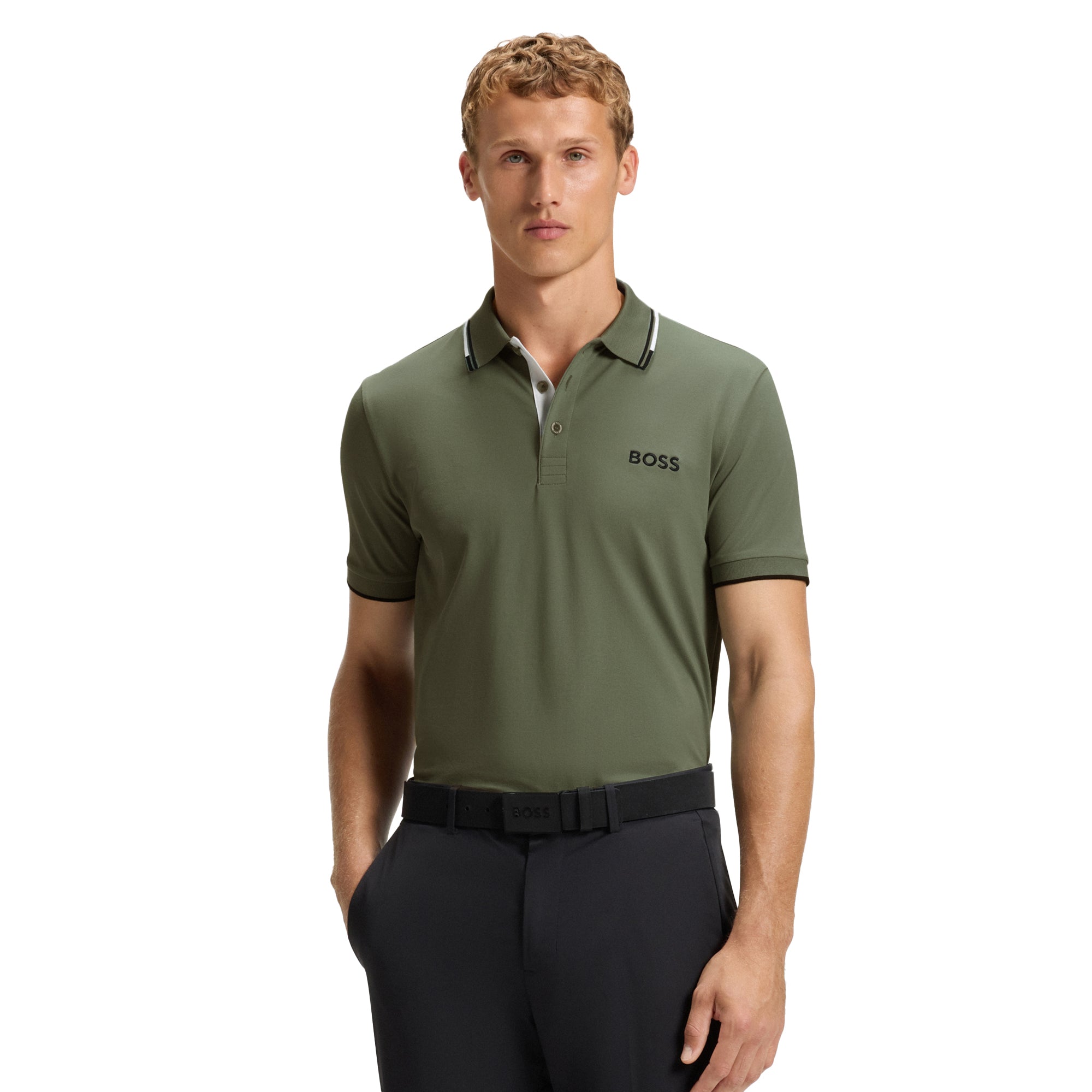 BOSS Paddy Pro Polo Shirt SP26 - Olive Green 257 - 50469102-257 ...