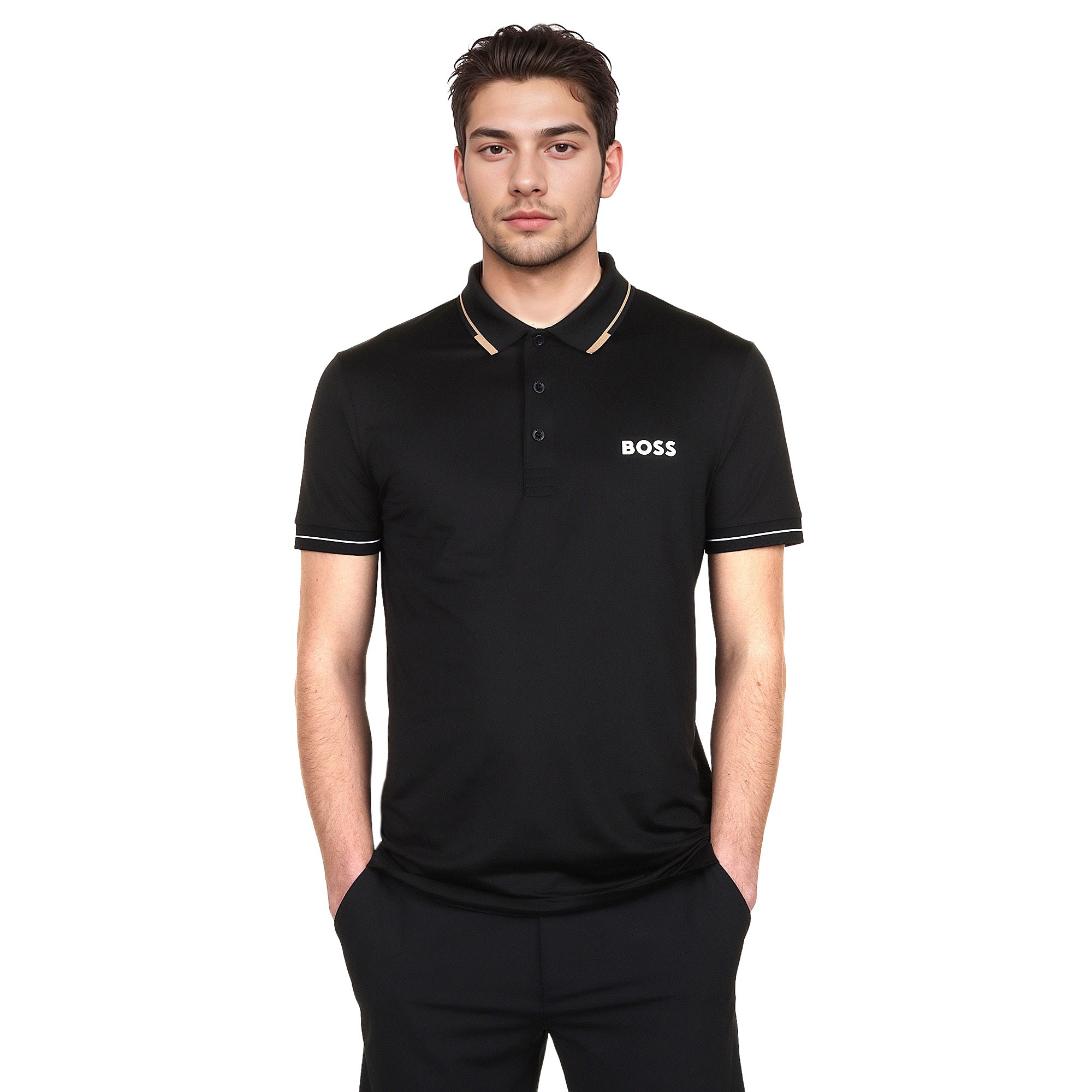BOSS Paul Pro Polo Shirt WI25 - Black 005 - 50506203-005 - Function18 ...