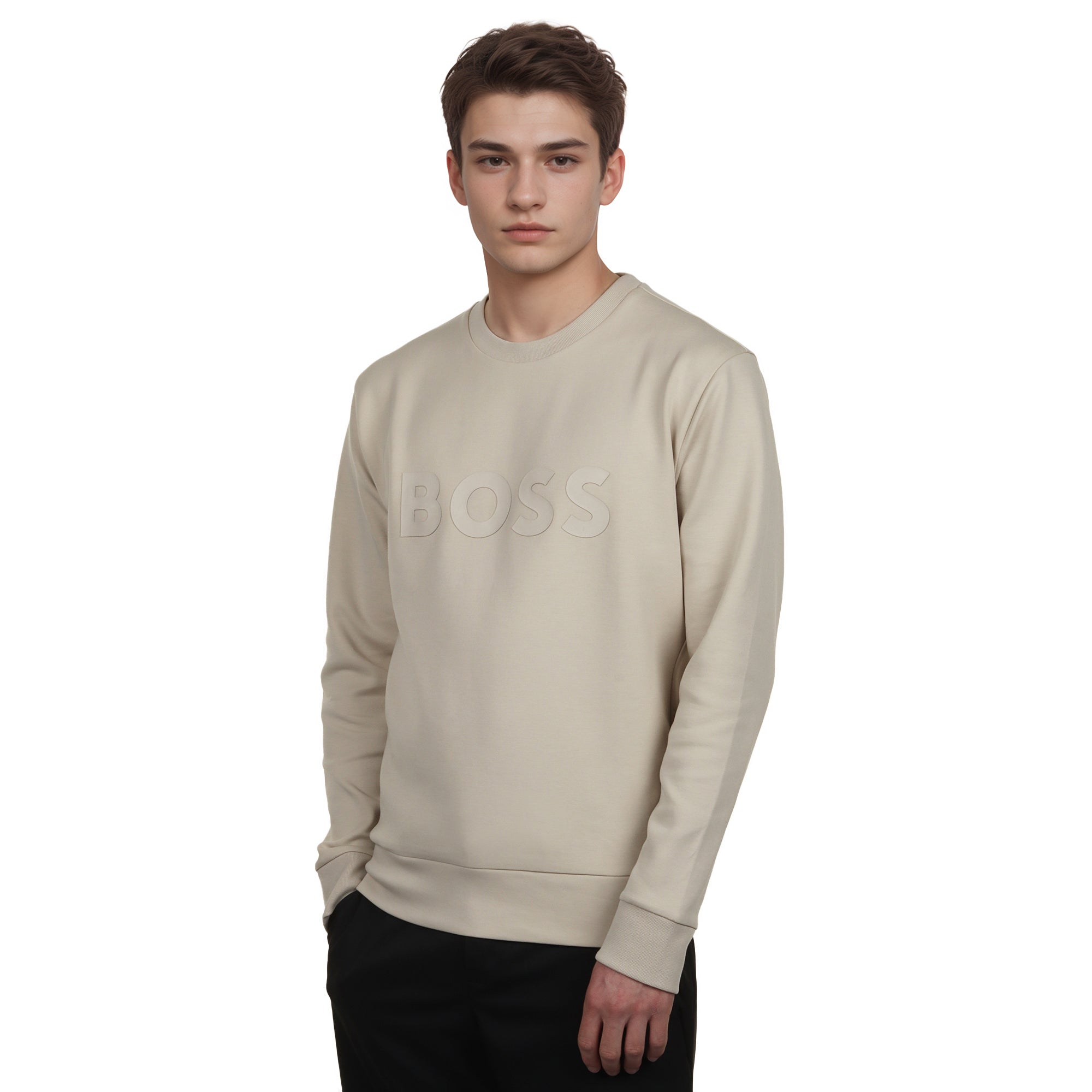BOSS Salbo Crew Neck Sweater SU25 - Peyote 284 - 50506119-284 ...