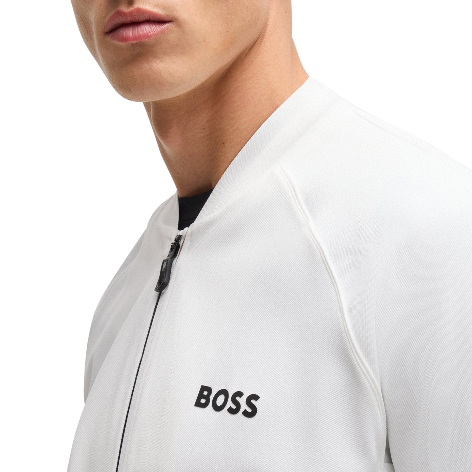 BOSS Samoo MB Full Zip Jacket - White 100 - 50530732-100 - Function18 ...