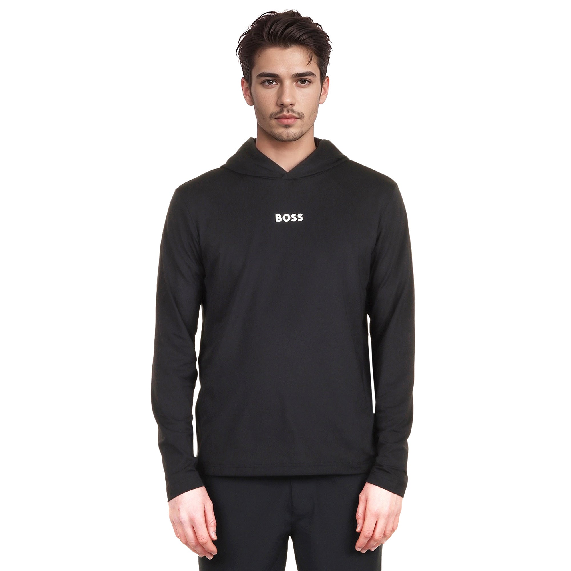 BOSS Scott Hooded Pullover SU25 - Black 001 - 50540879-001 - Function18 ...