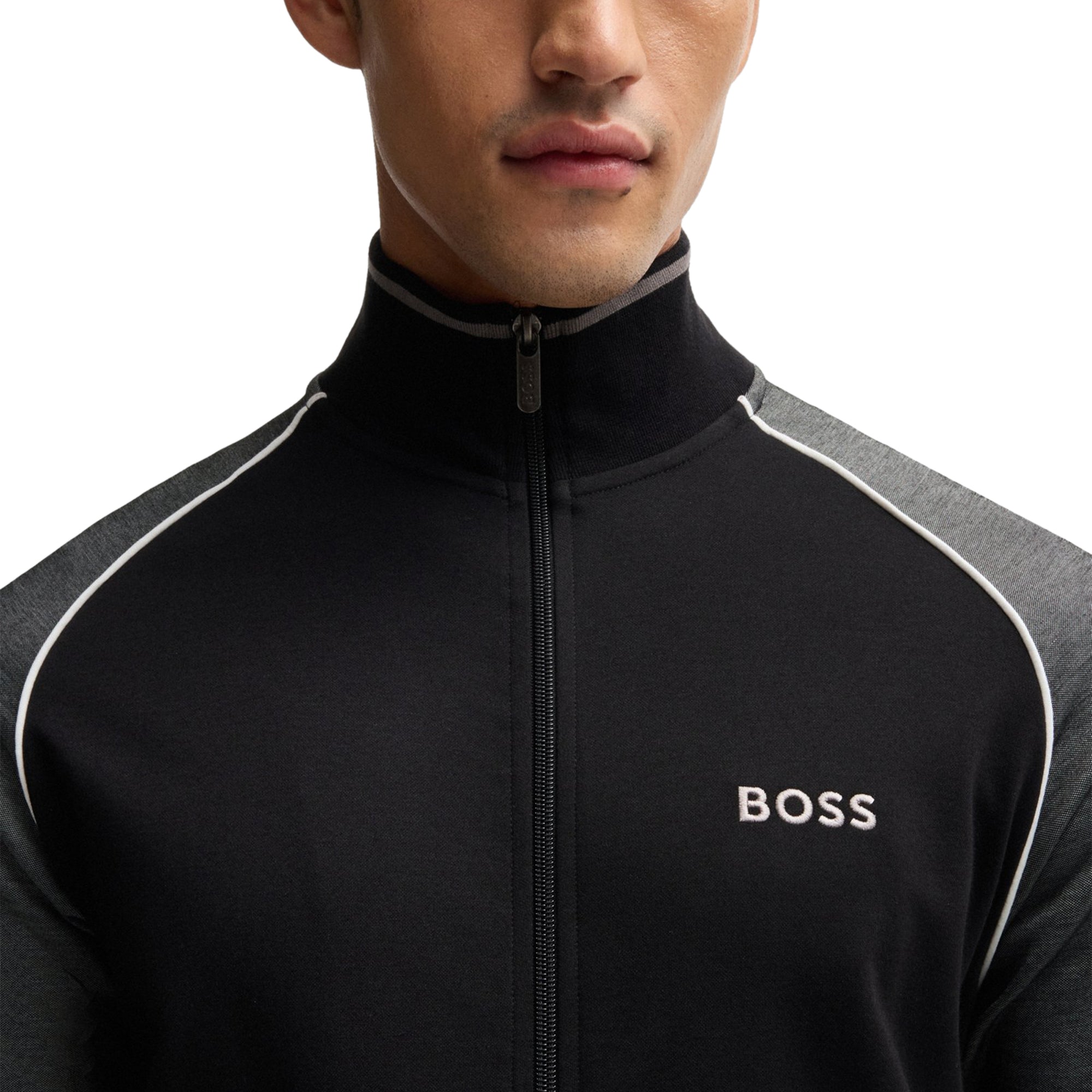 BOSS Tracksuit Full Zip Jacket SP25 - Black 001 - 50535851-001 ...