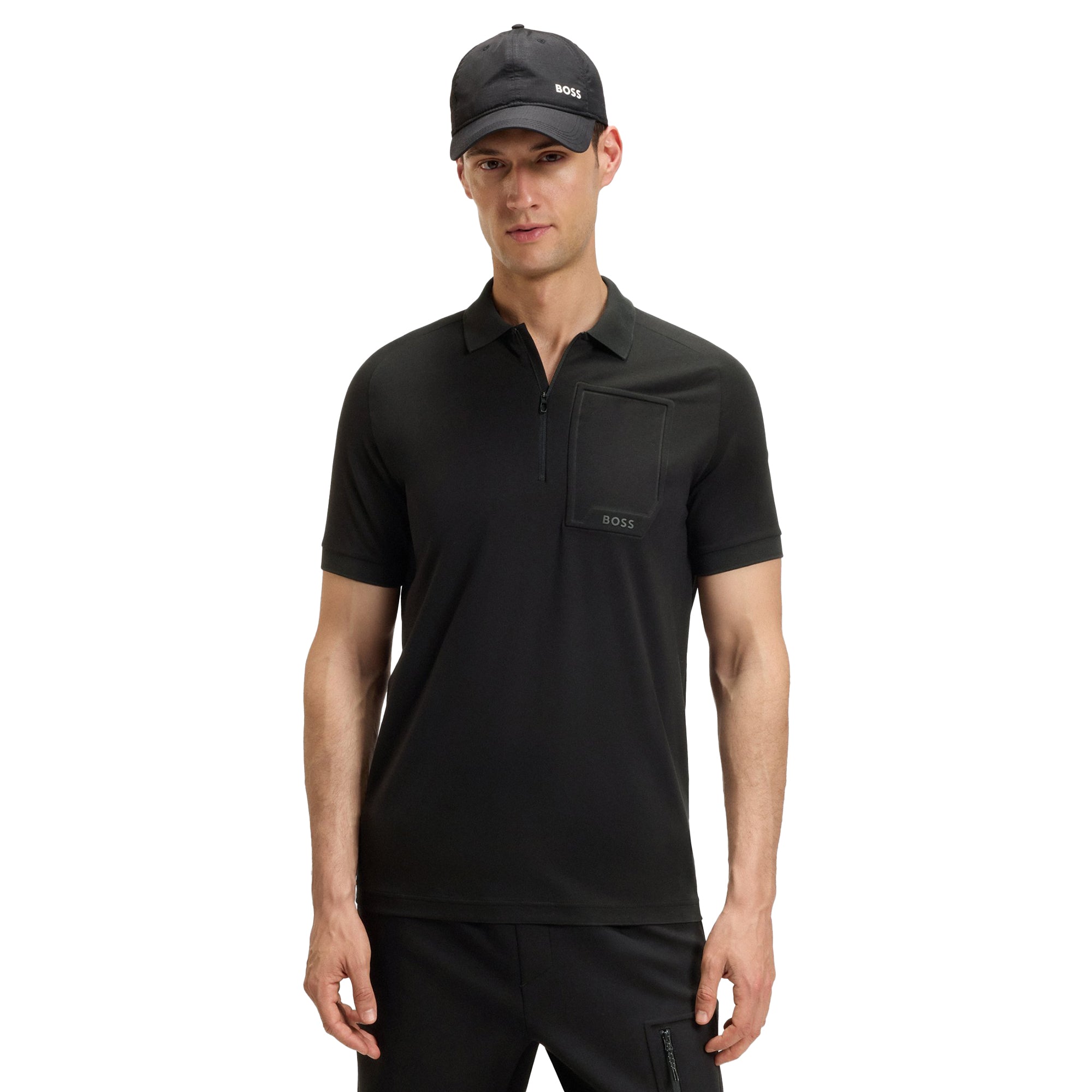 BOSS Urban Tech Polo Shirt FA25 - Black 001 - 50544002-001 - Function18 | Restrictedgs