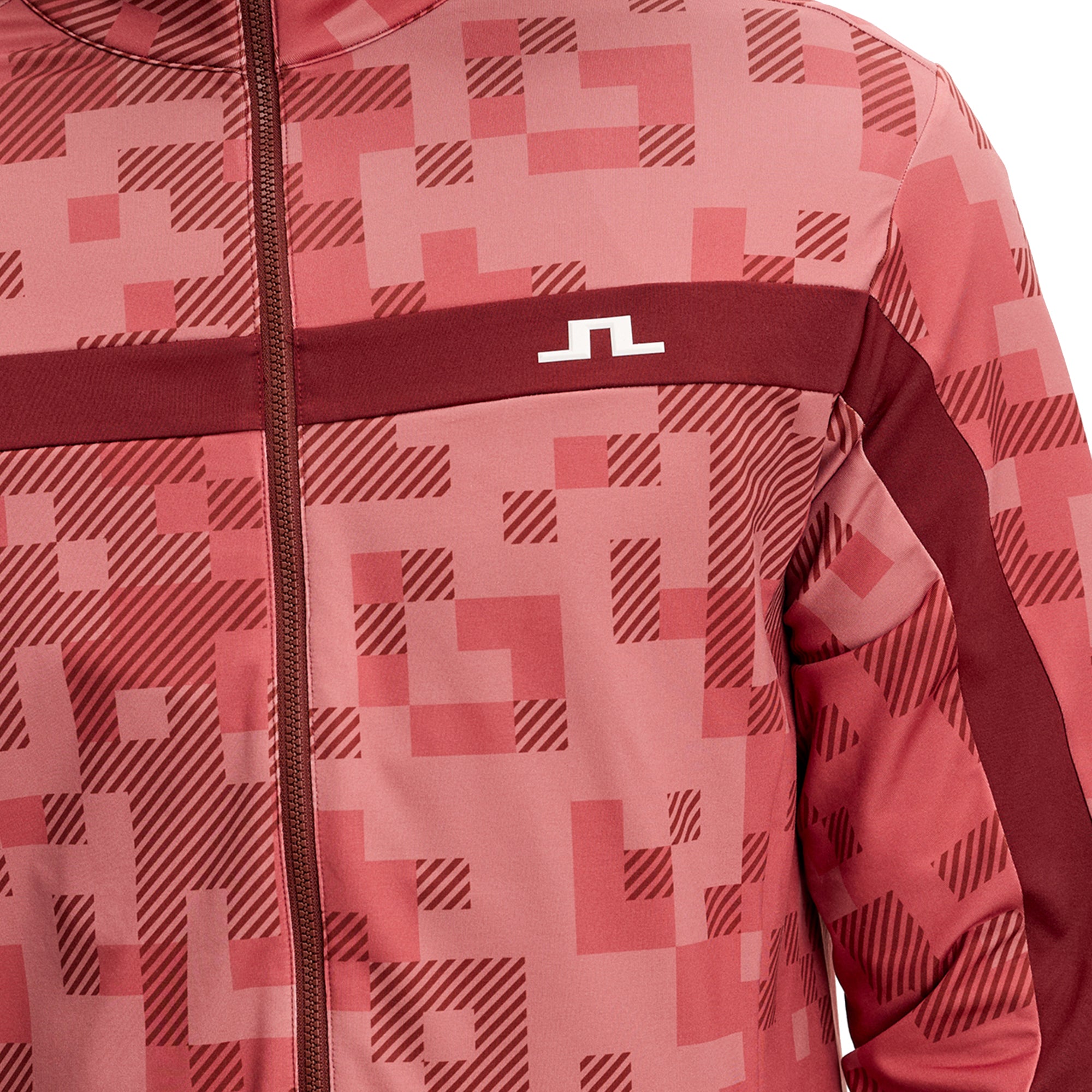 J.Lindeberg Golf Bridger Tour Print Mid Layer SS26 - Tour 26 Tonal Pink ...