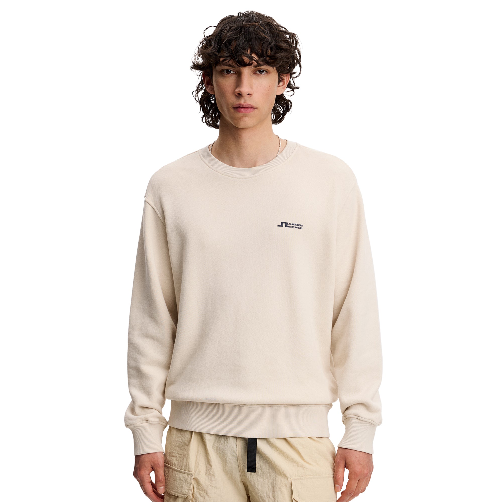 J.Lindeberg Golf Cardon Crew Neck SH26 - Moonbeam U029 - BMJS16221-U029 ...