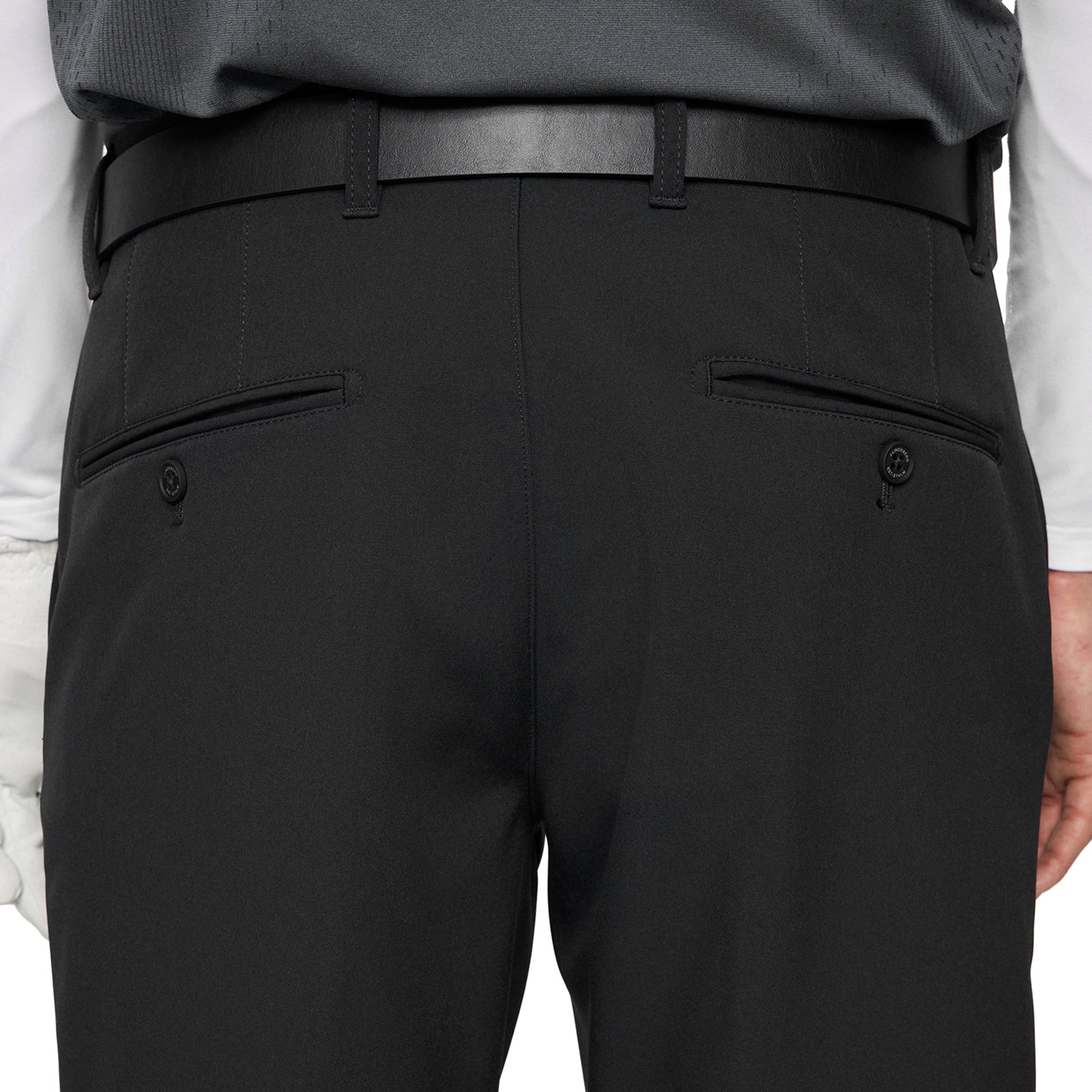 J.Lindeberg Golf Ellott Bonded Fleece Trousers FW25 - Black 9999 ...