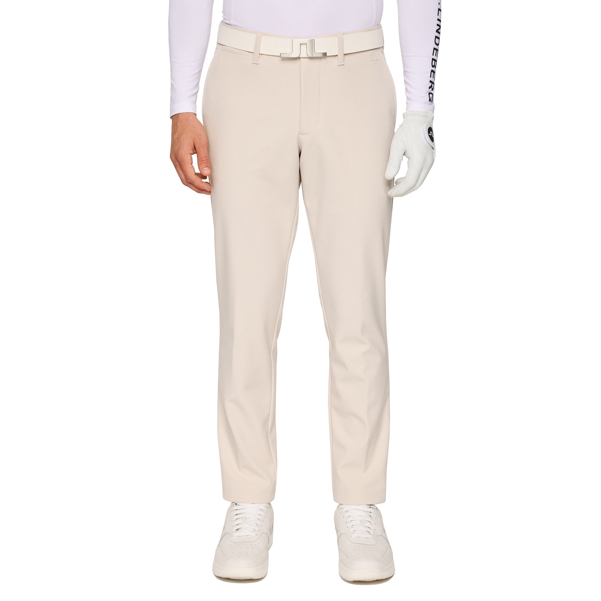 J.Lindeberg Golf Ellott Bonded Fleece Trousers FW25 - Moonbeam U029 ...