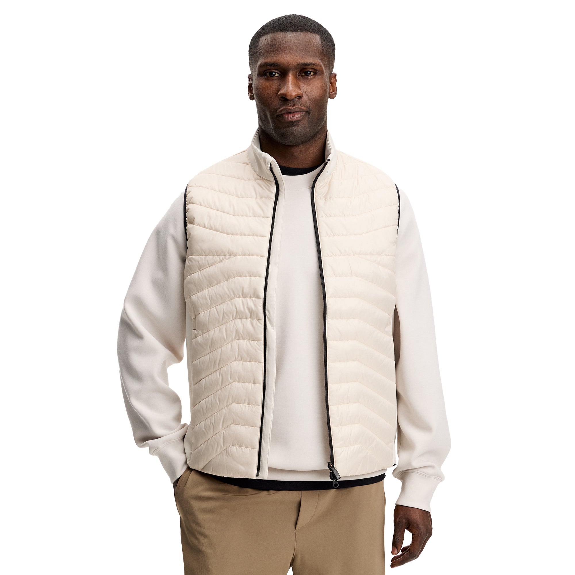J.Lindeberg Golf Heyden Quilt Hybrid Vest SS26 - Moonbeam U029 ...