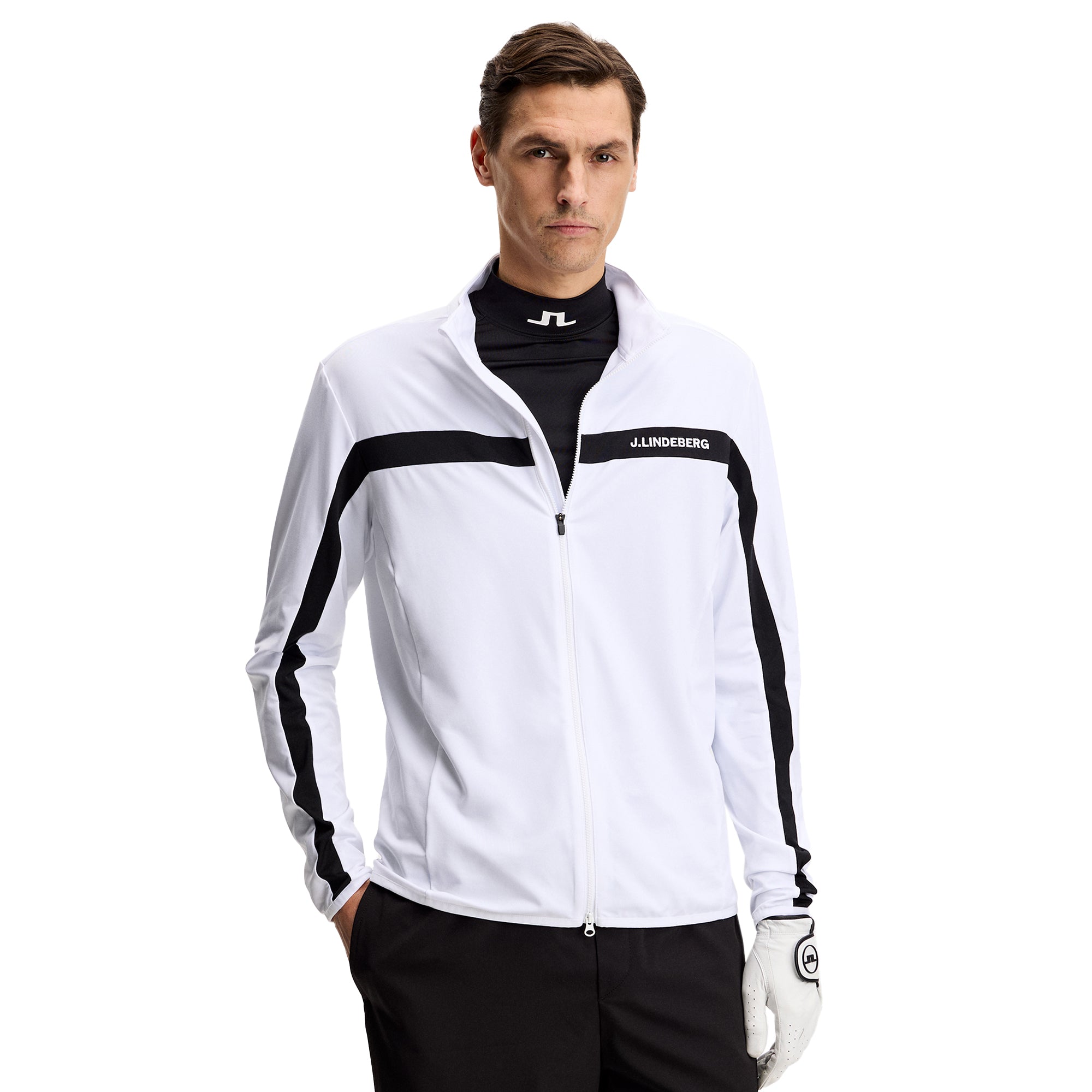 J.Lindeberg Golf Jarvis Mid Layer Jacket - White 0000 - GMJS16984-0000 ...