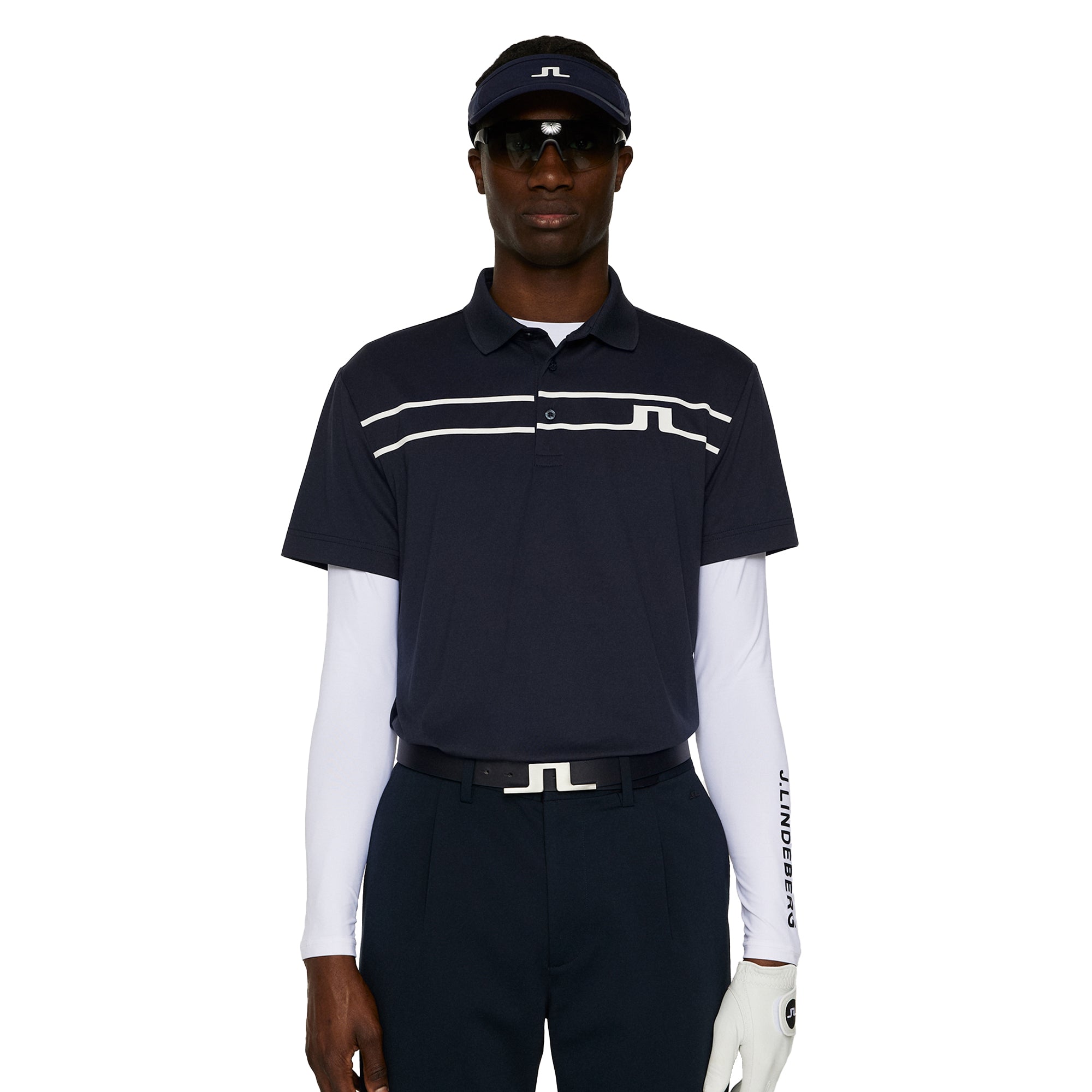 J.Lindeberg Golf Klas Polo Shirt FW25 - JL Navy 6855 - GMJT13035-6855 ...