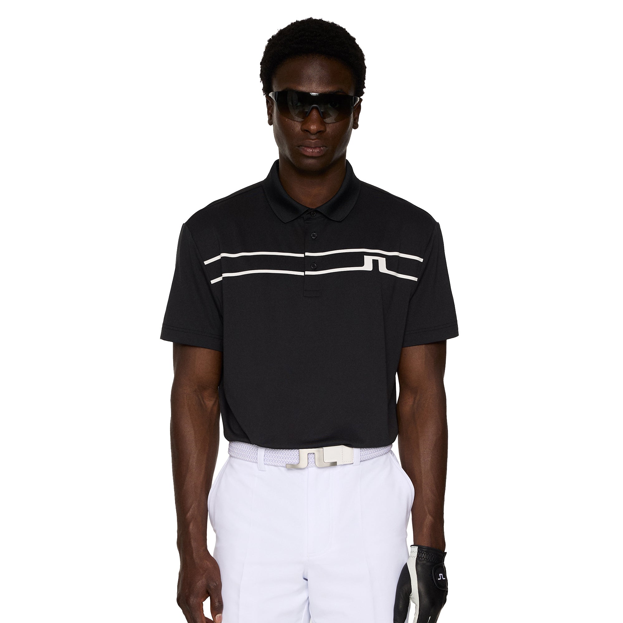 J.Lindeberg Golf Klas Polo Shirt FW25 - Black 9999 - GMJT13035-9999 ...
