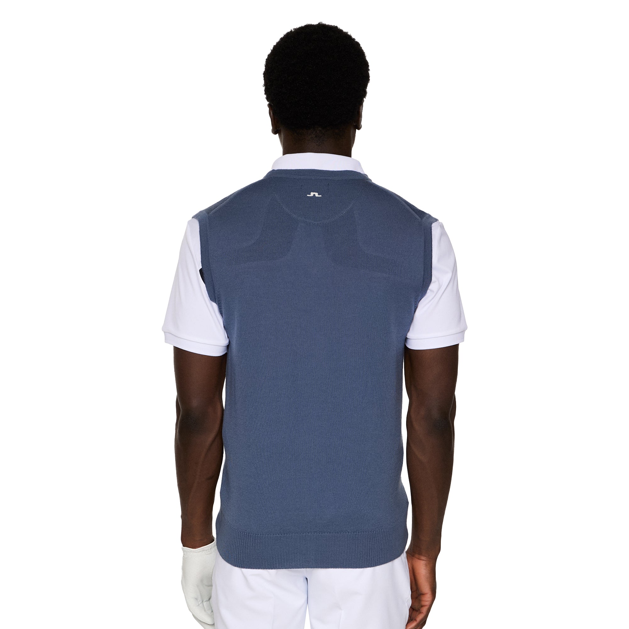 J.Lindeberg Golf Liam Knitted Vest FW25 - Vintage Indigo O319 ...