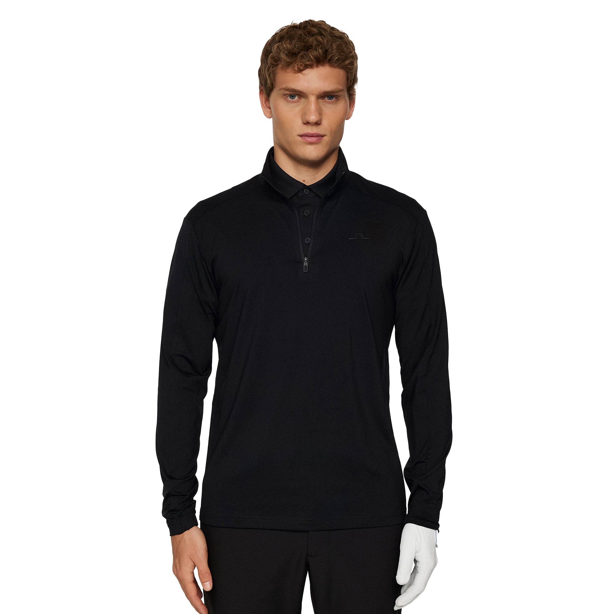 J.Lindeberg Golf Olof Tech Mid Layer FW25 - Black 9999 - GMJS13325-9999 ...