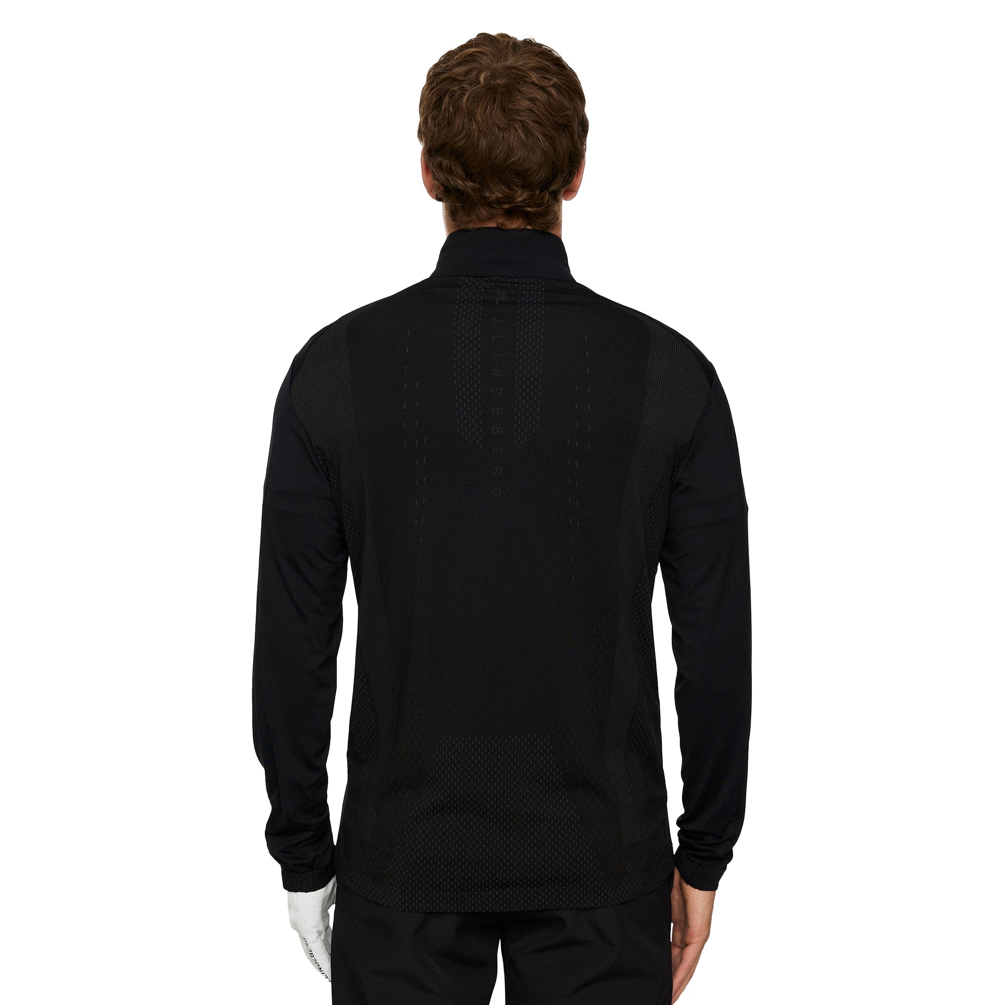 J.Lindeberg Golf Olof Tech Mid Layer FW25 - Black 9999 - GMJS13325-9999 ...