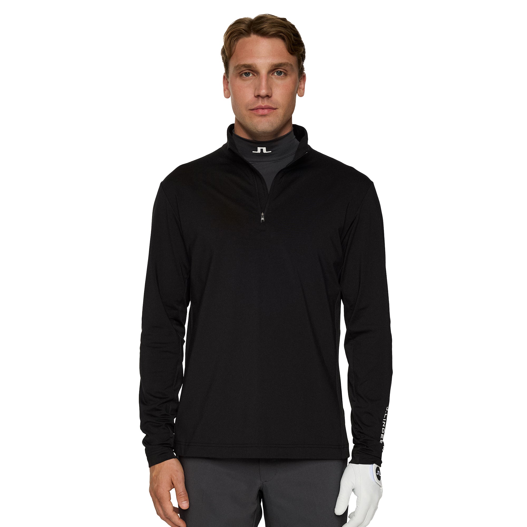 J.Lindeberg Golf Tour Tech Mid Layer FW25 - Black 9999 - GMJS14361-9999 ...