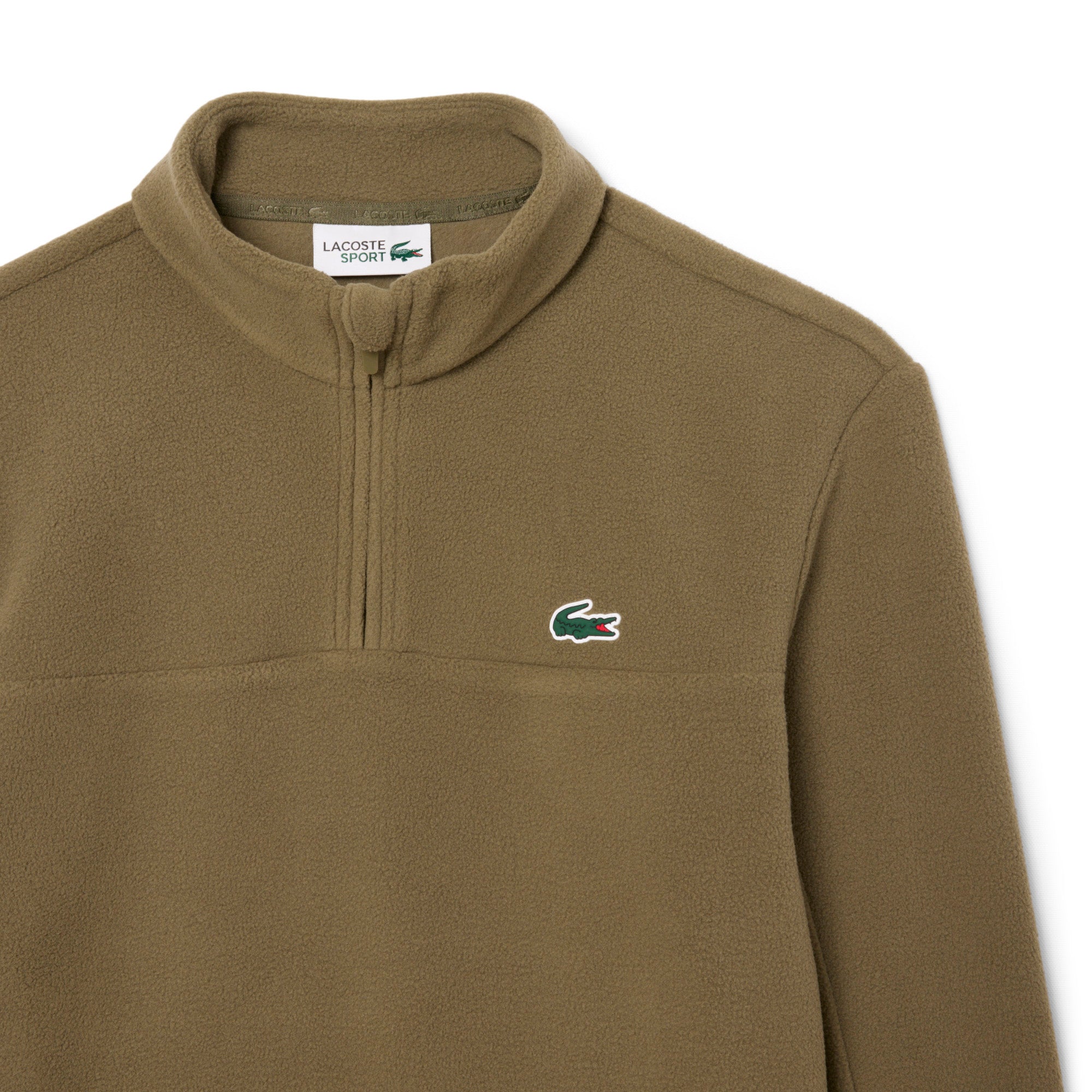 Lacoste 1/4 Zip Polar Fleece - Khaki Green E9F - SH4809-E9F - Function18