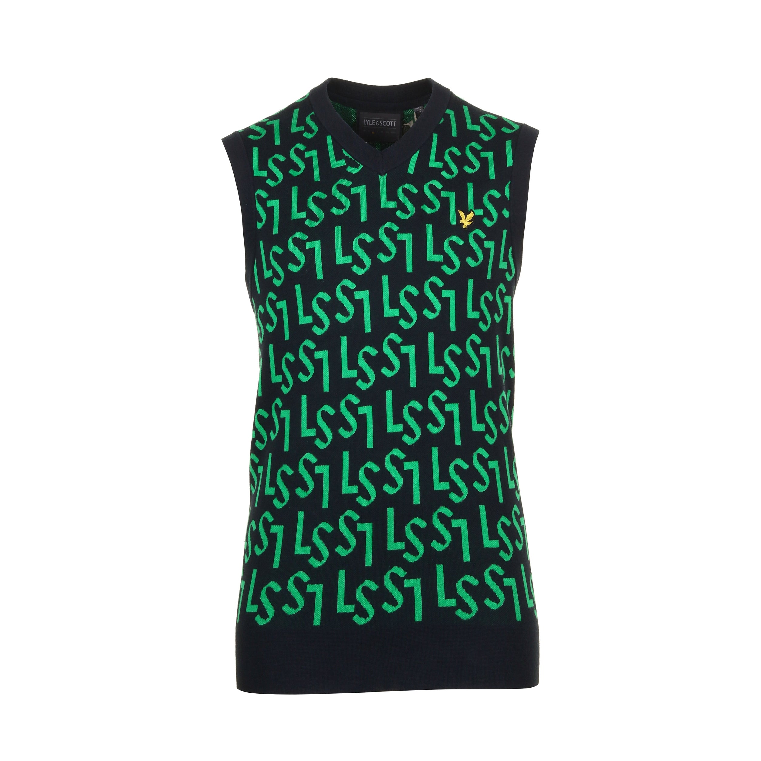 Lyle & Scott Golf Monogram Knitted Tank Top KN2064G Dark Navy Z271 ...