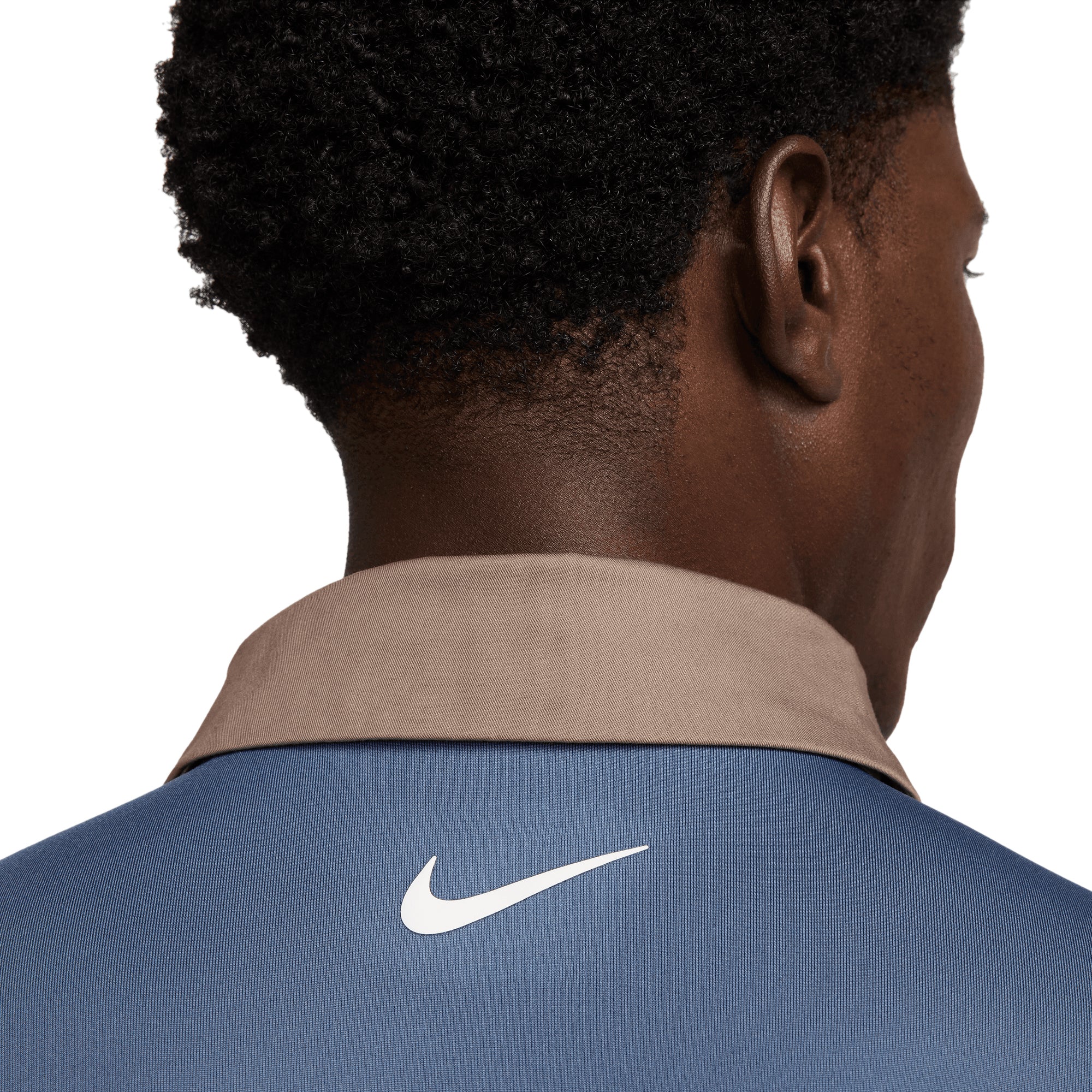 Nike Golf Dri-Fit Tour Contrast Shirt - Diffused Blue/Mink Brown 491 ...