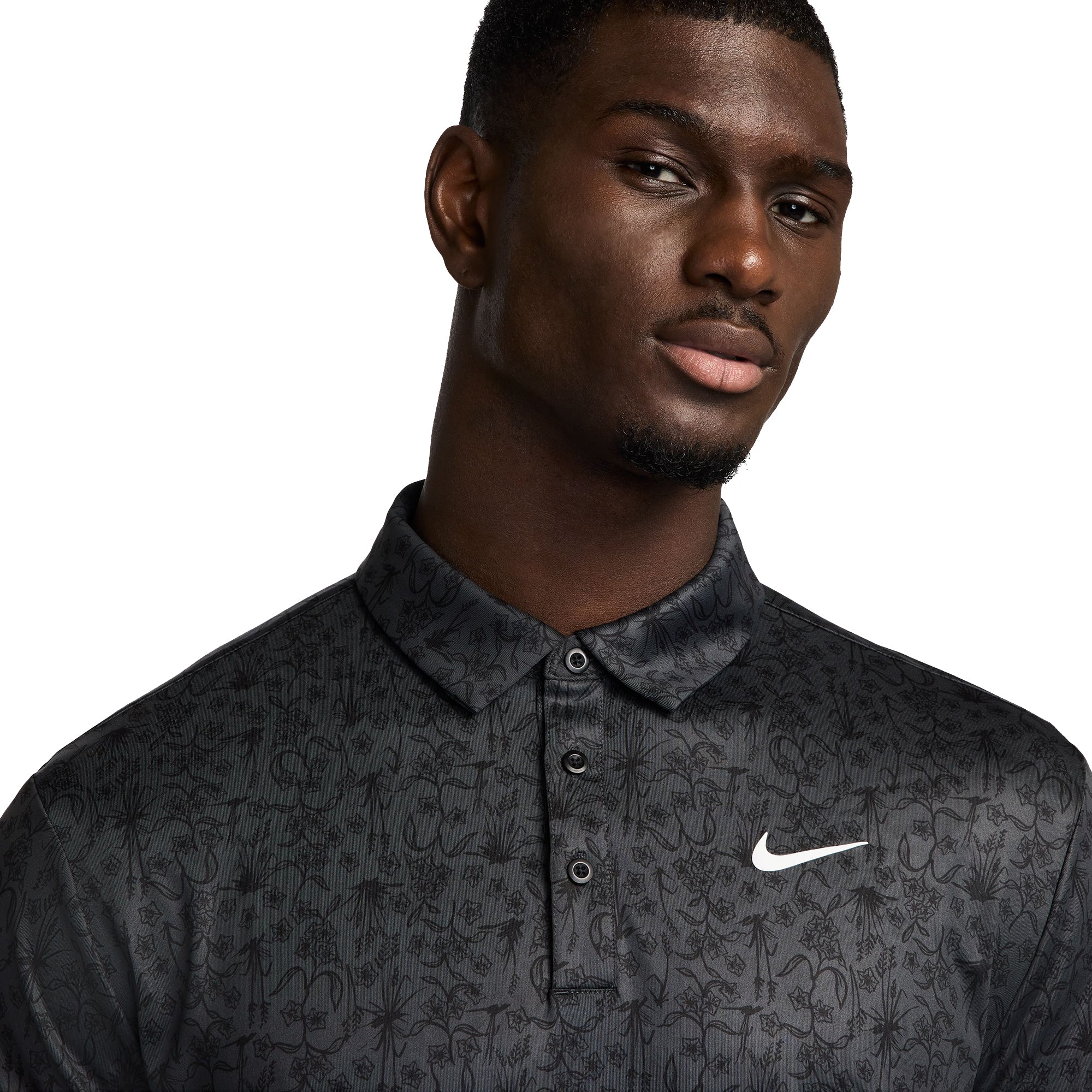 Nike Golf Dri-Fit Tour POA Print Shirt - Anthracite 060 - HM5794 ...