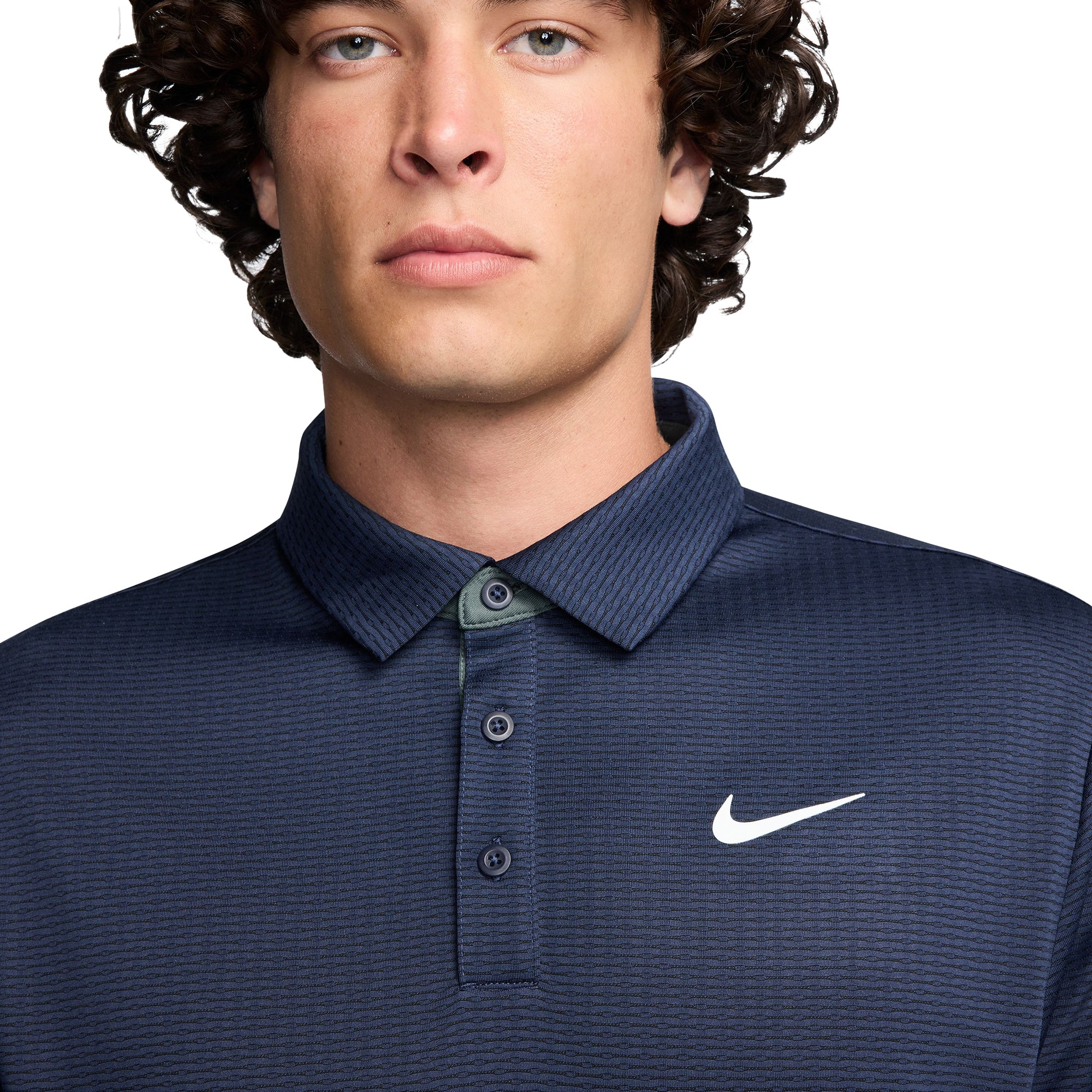 Nike Golf Dri-Fit Tour Texture Shirt - Midnight Navy 410 - FZ7530 ...