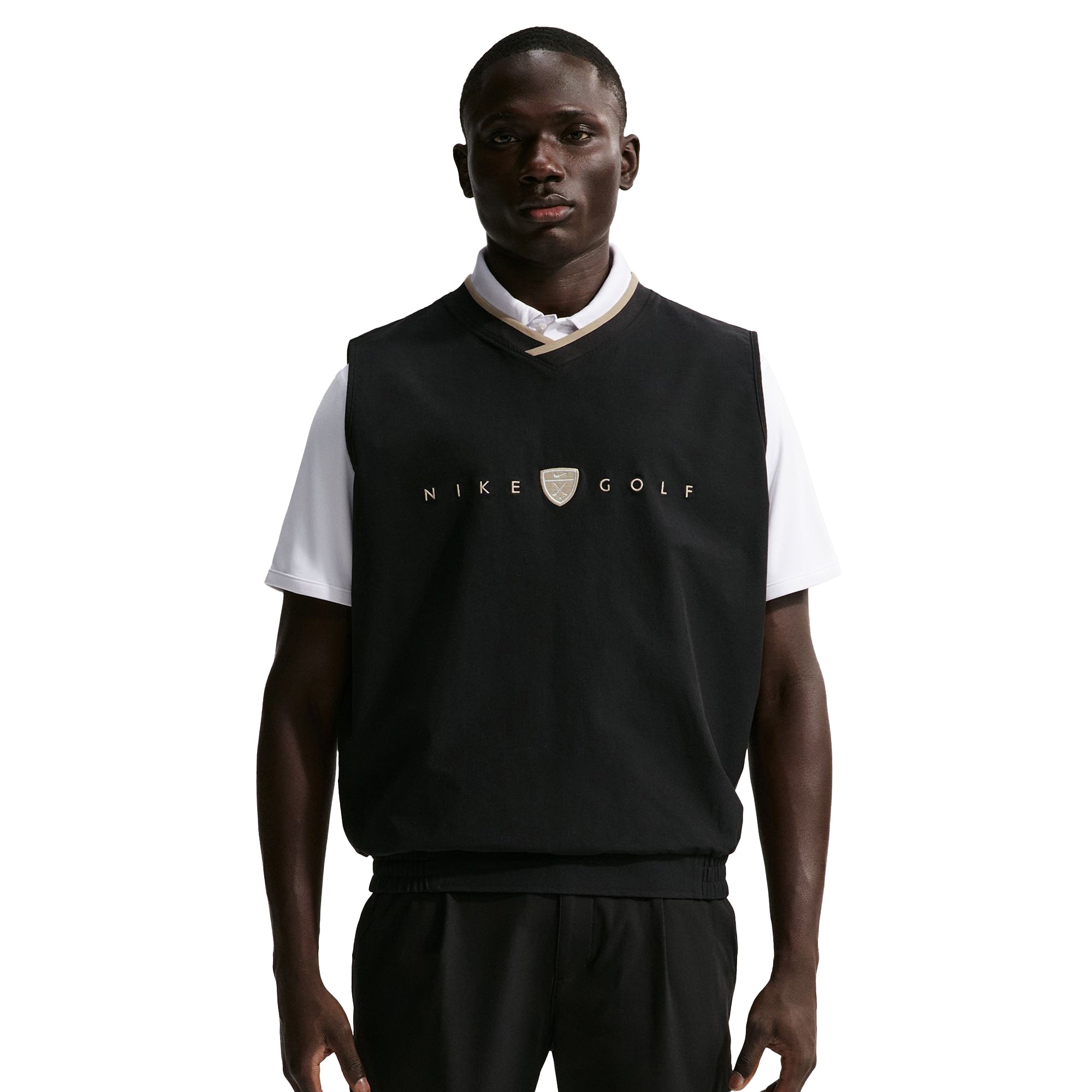 Nike Golf Fairway Fresh Wind Vest - Black/Limestone 010 - IB0310-010 ...