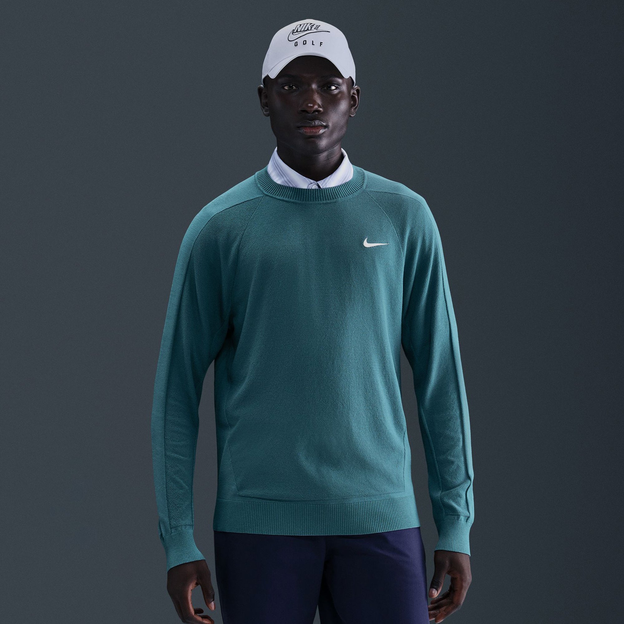 Nike Golf Tour Crew Neck Sweater - Smokey Blue 006 - FQ8832-006 ...