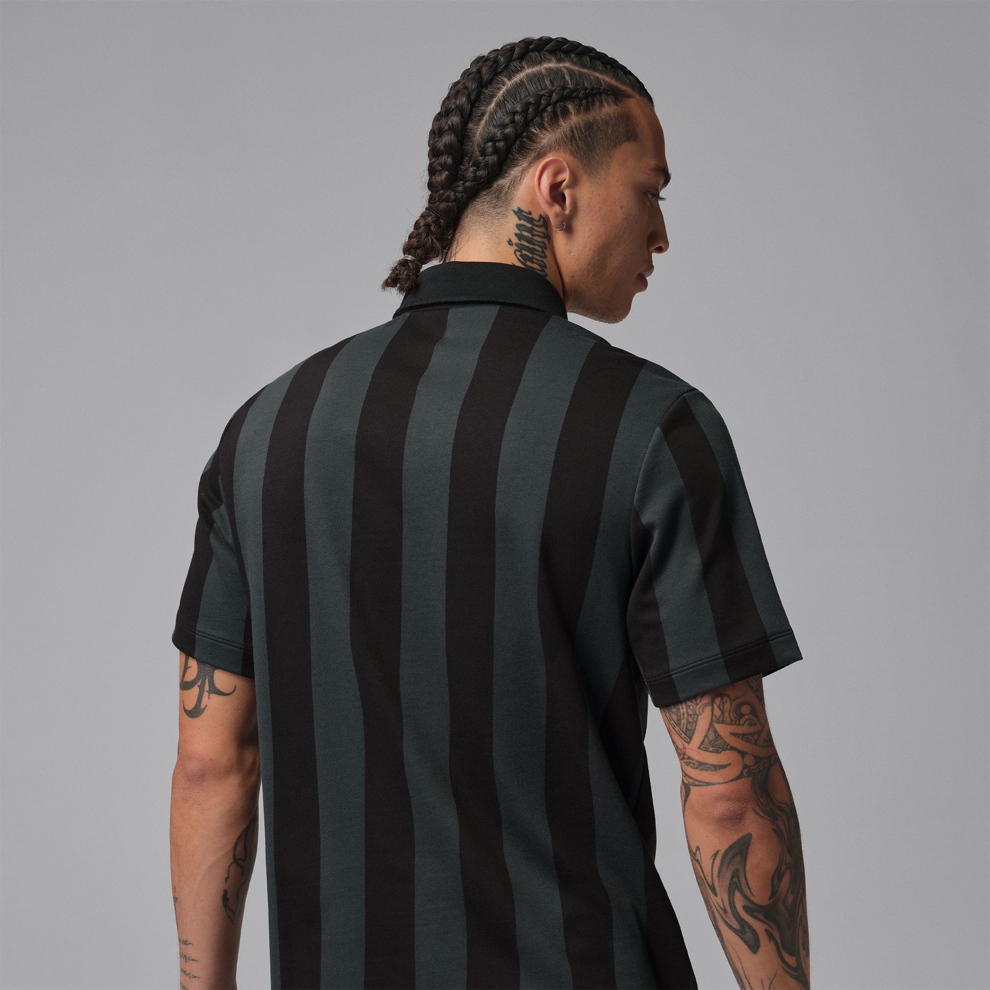Nike Jordan Sport Stripe AOP Golf Shirt - Black 010 - IF2930-010 ...