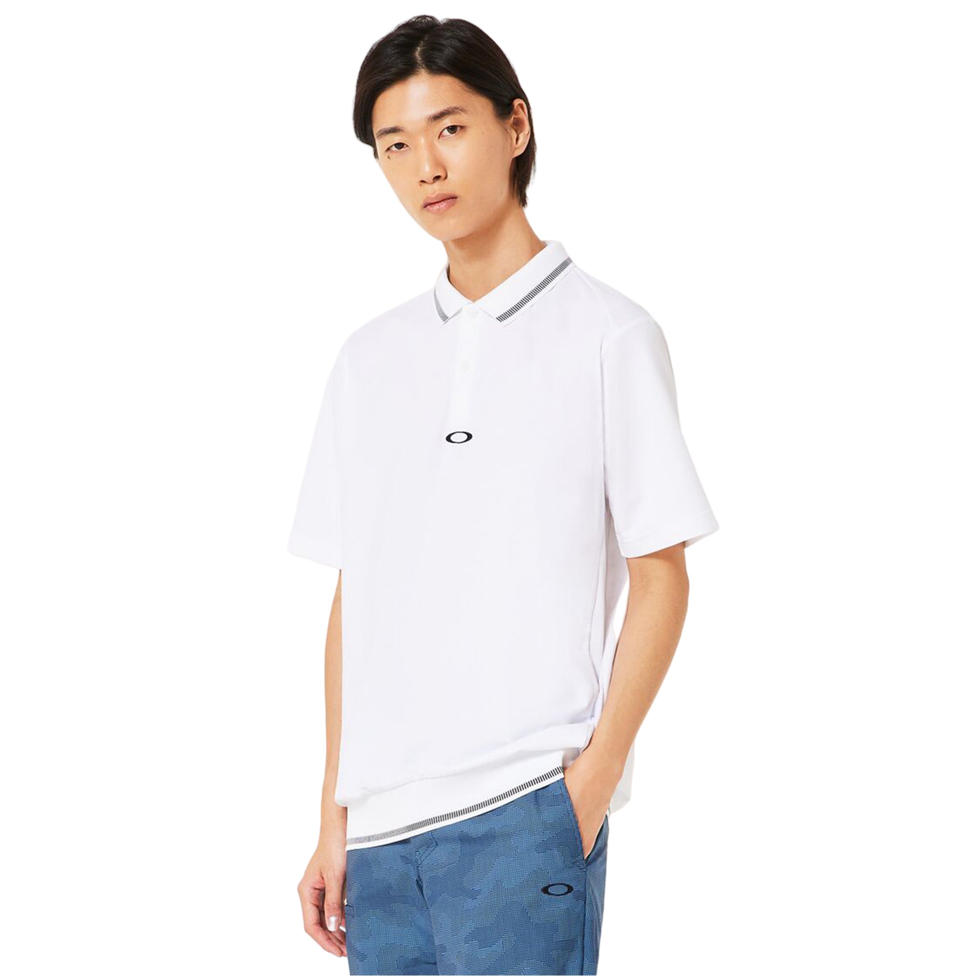 Oakley Golf O-Sync Pack Abstract Hem Polo Shirt - White 100 - 407601 ...