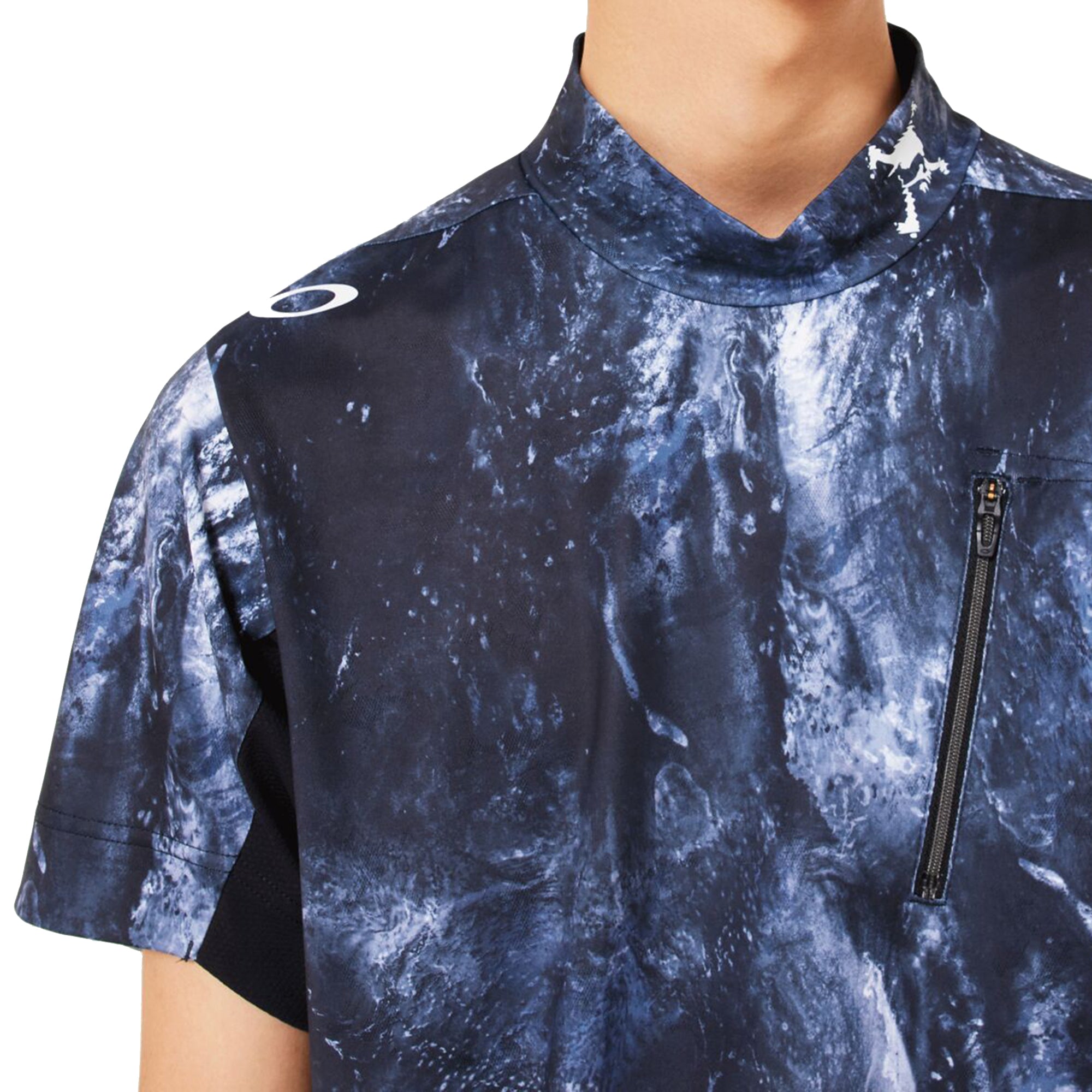Oakley Golf Skull Bold Omble Mock Shirt - Black Print 00G - 407600-00G ...
