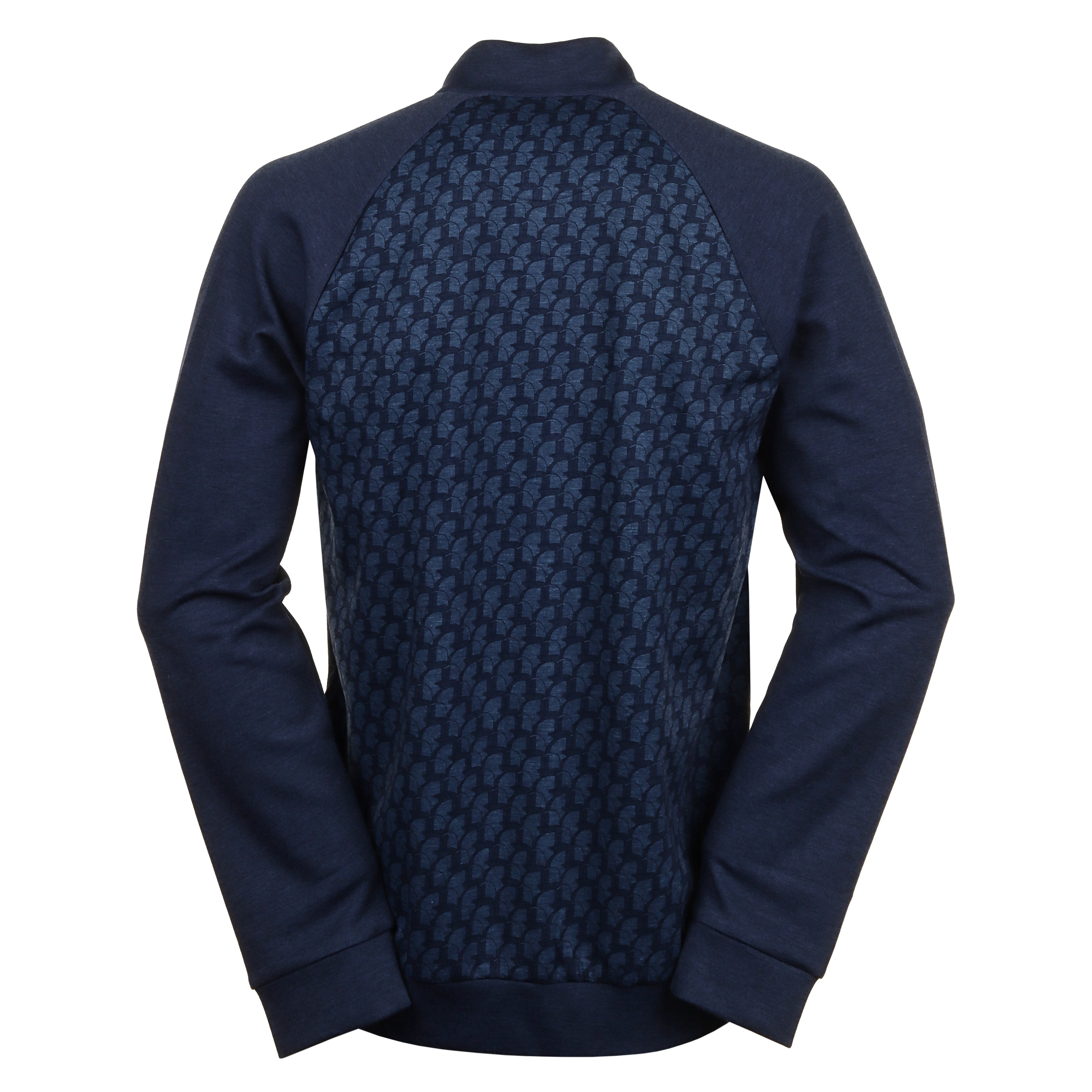 Original Penguin Golf Heritage Full Zip Jacket - Black Iris Heather 413 ...