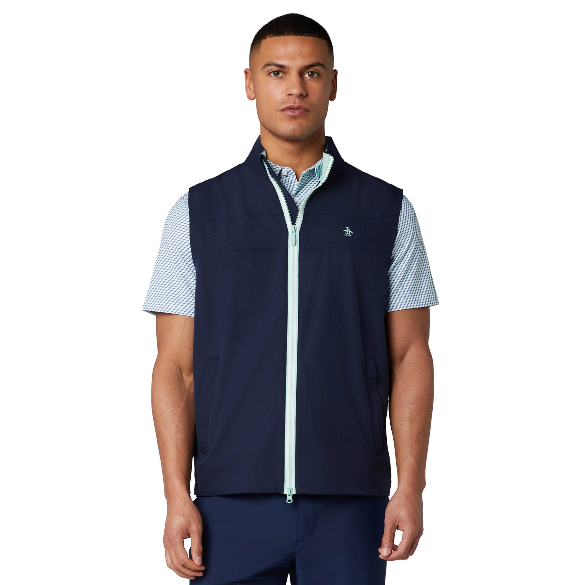 Original Penguin Golf Lightweight Packable Vest - Lichen 331 - OGVSF010 ...
