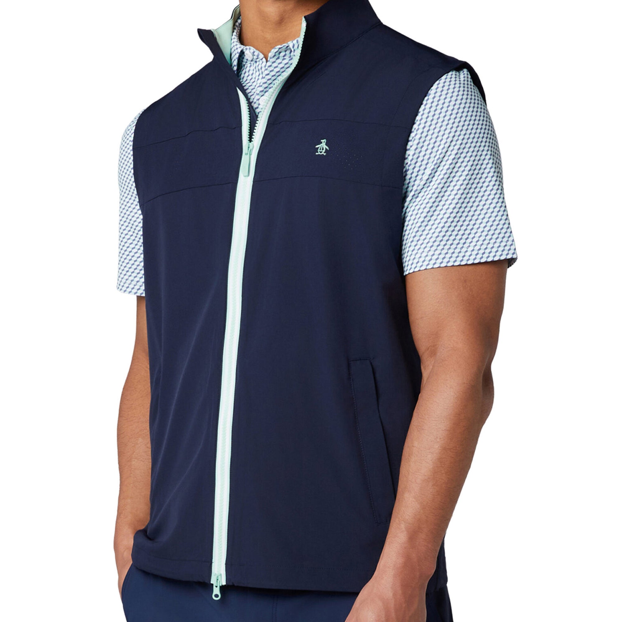 Original Penguin Golf Lightweight Packable Vest - Lichen 331 - OGVSF010 ...