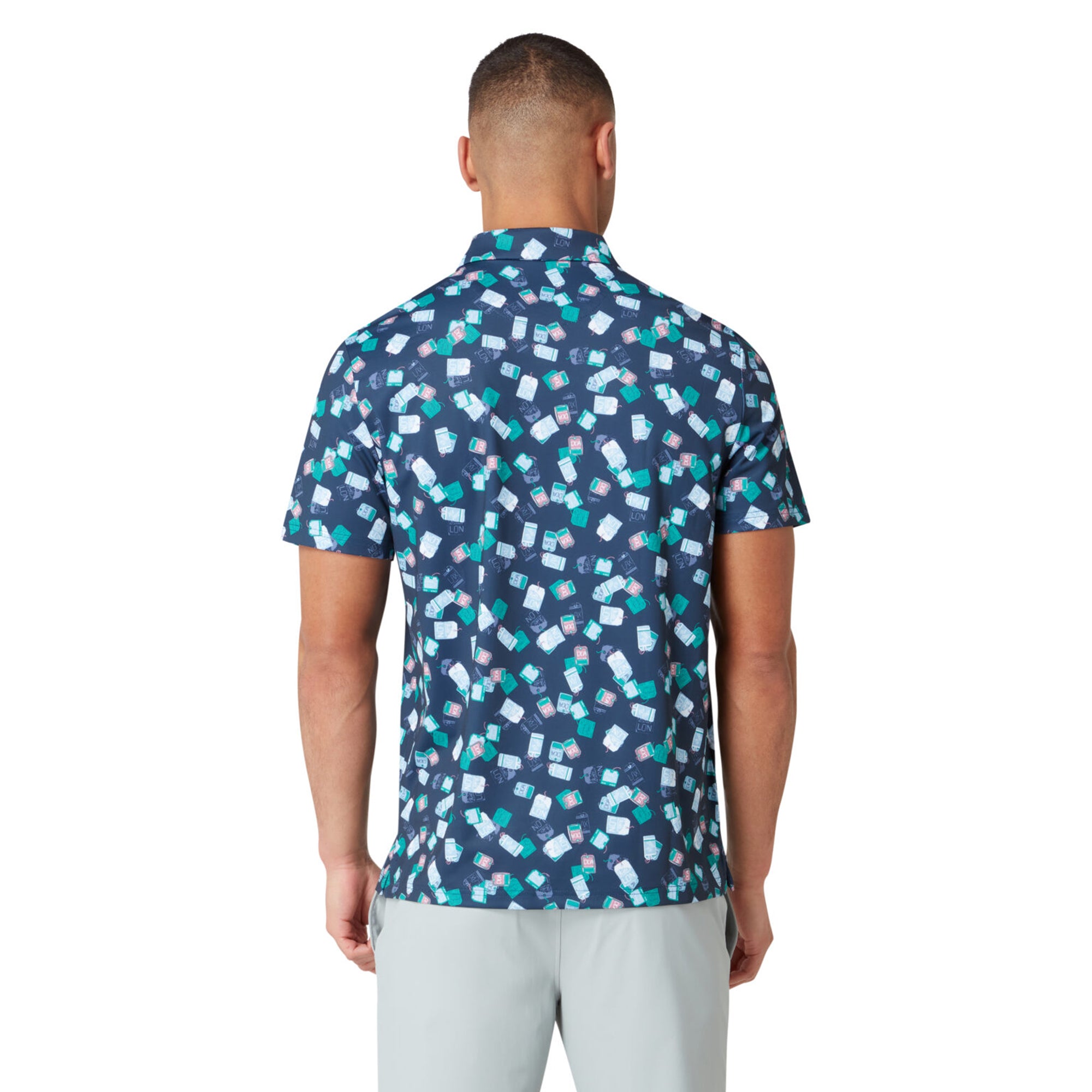 Original Penguin Golf Travel Tag Polo Shirt - Black Iris 417 - OGKSF014 ...