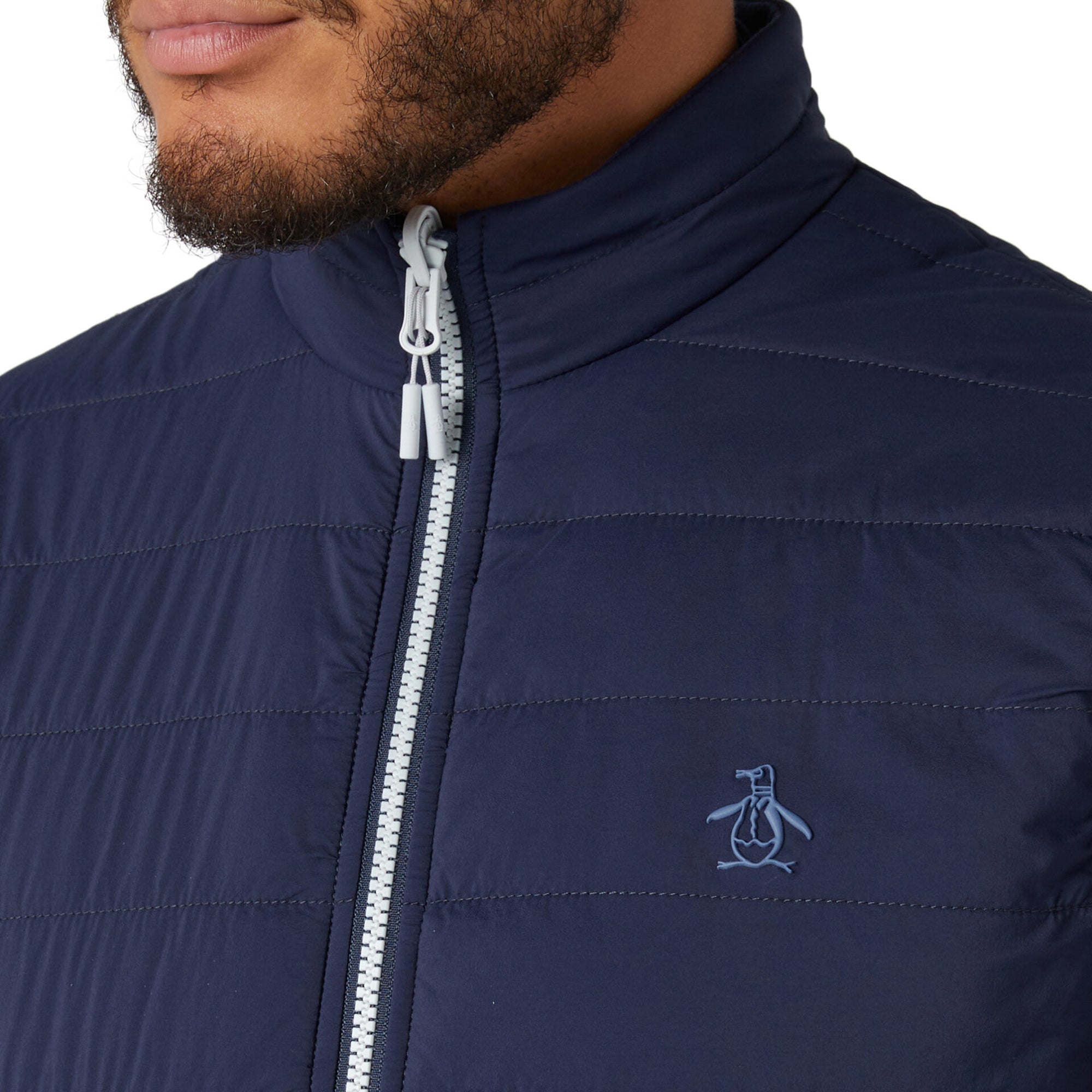 Original Penguin Golf Reversible Insulated Vest - Black Iris 417 ...