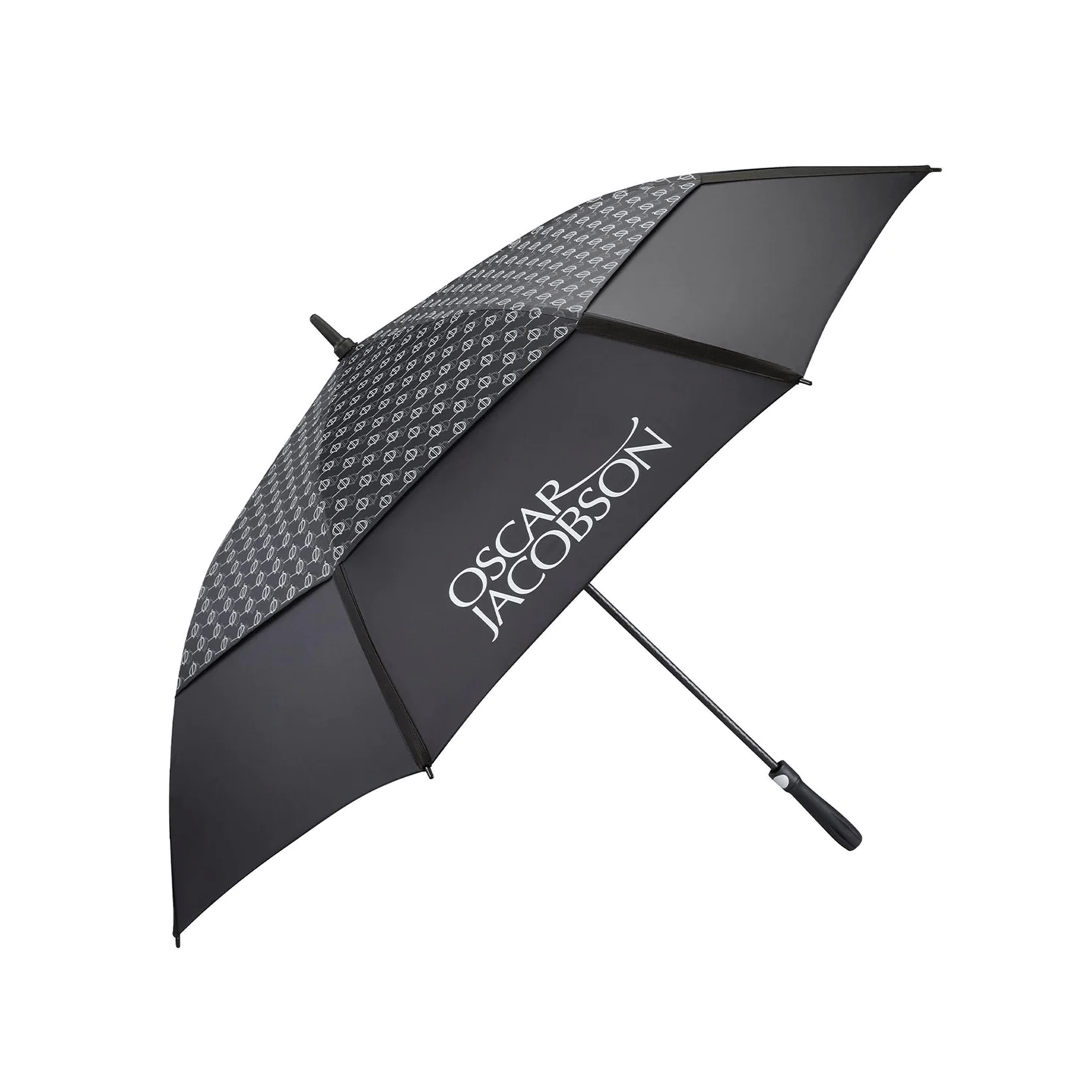 Oscar Jacobson Geo Print Dual Canopy Umbrella OJUMB0229 Black | Function18
