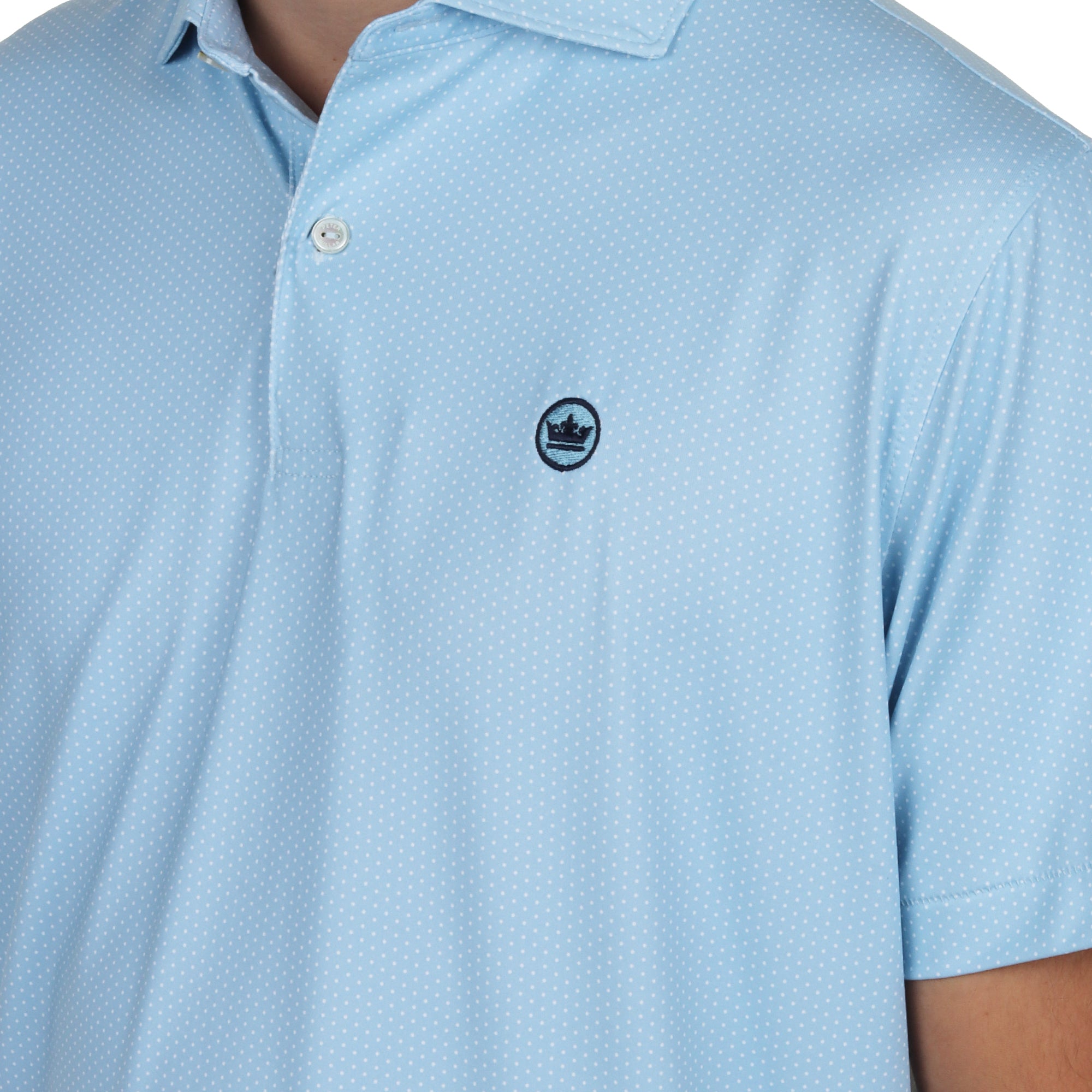 Peter Millar Fermata Performance Jersey Shirt - Blue Frost - MF25XK11E ...