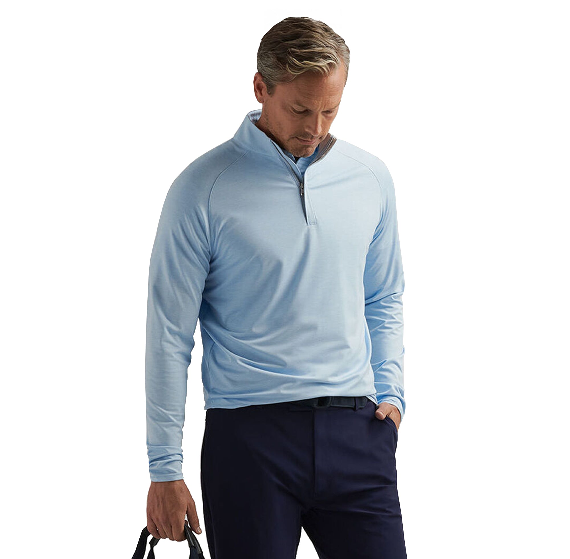 Peter Millar Stealth Performance 1/4 Zip - Blue Frost - ME0XK60-BFRST - Function18