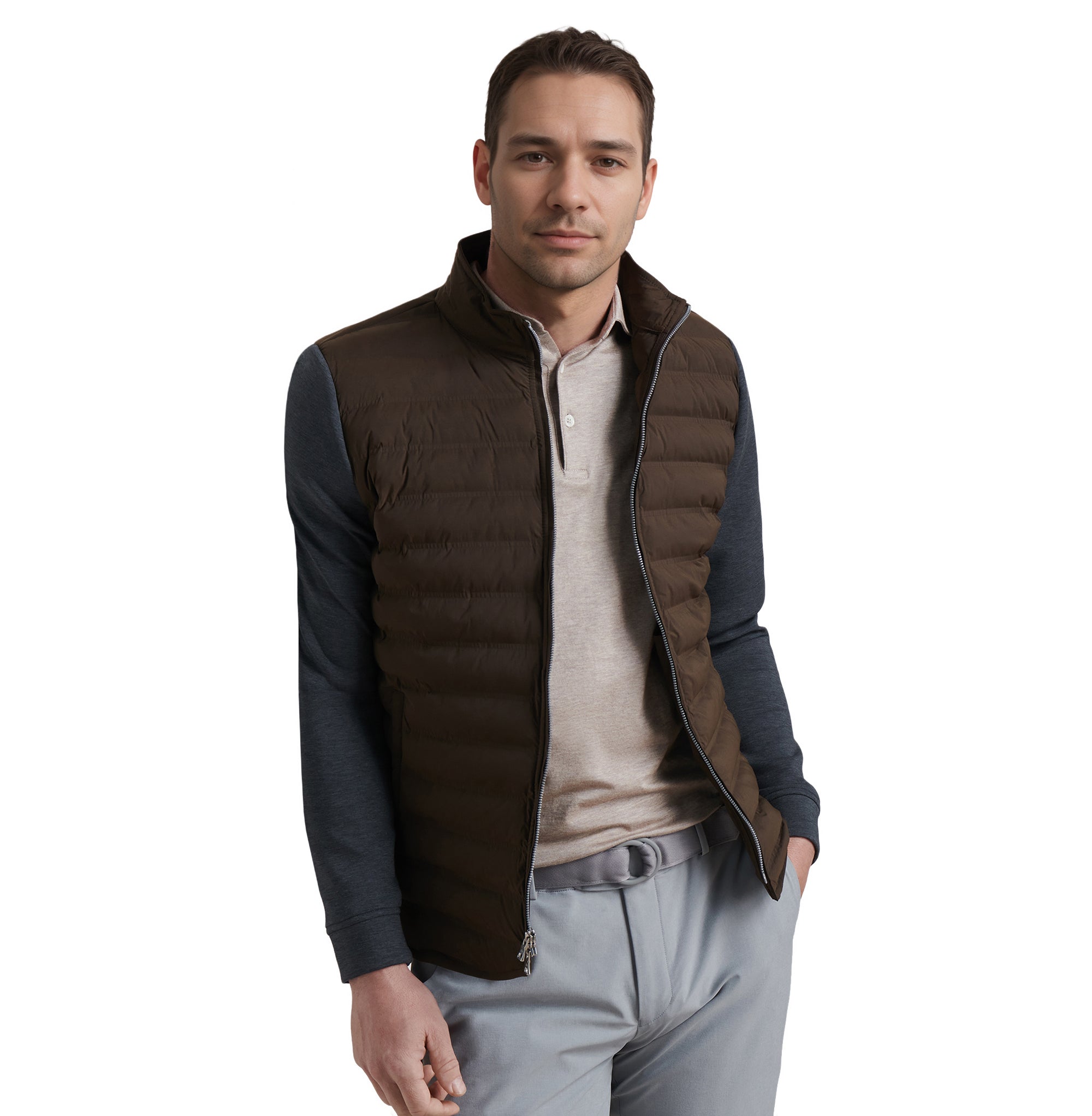 Peter Millar Winsome Hybrid Cardigan - Antique Walnut - MF25XZ17-ANWAL ...
