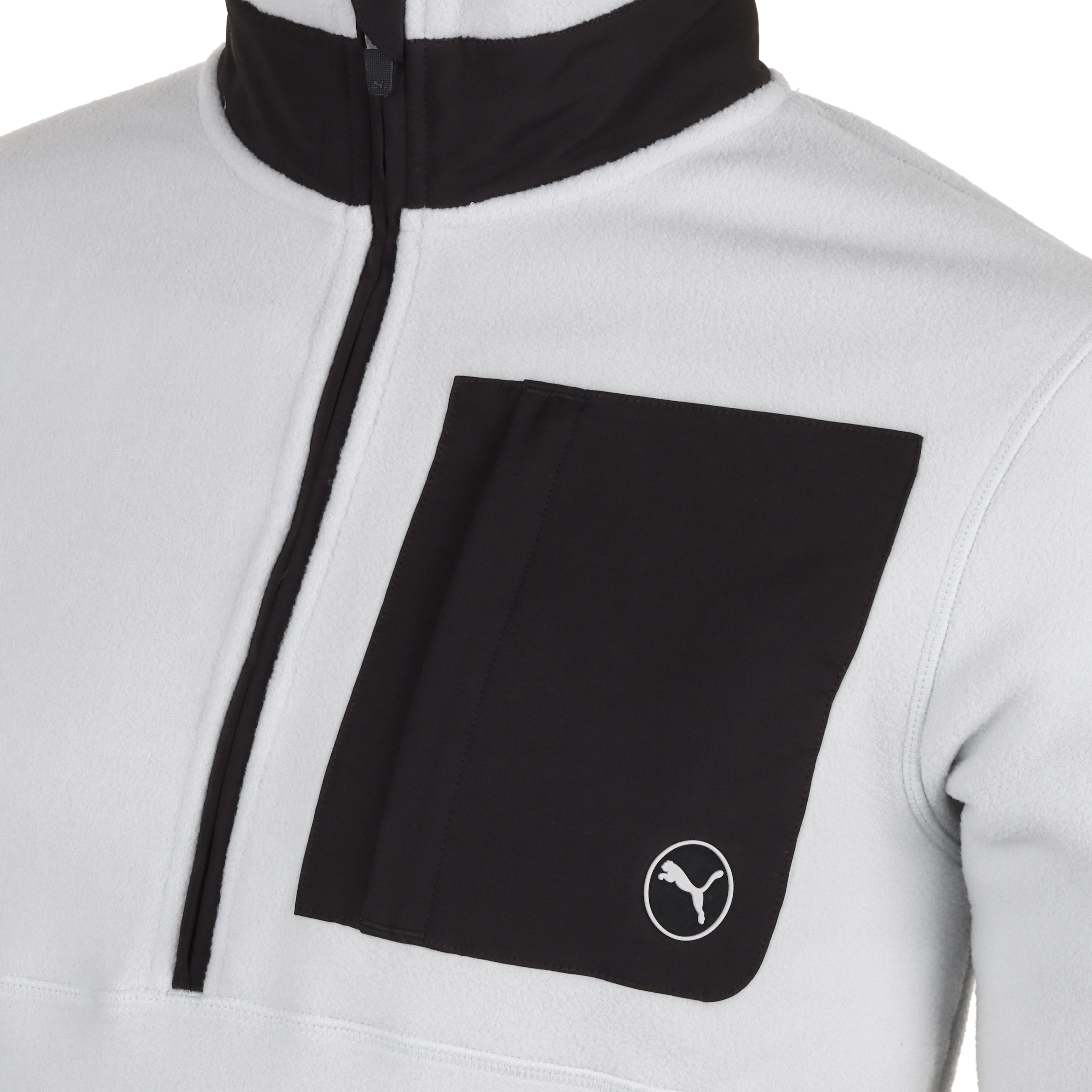 Puma Golf Fleece 1/4 Zip - Ash Grey/Puma Black 02 - 628407-02 ...