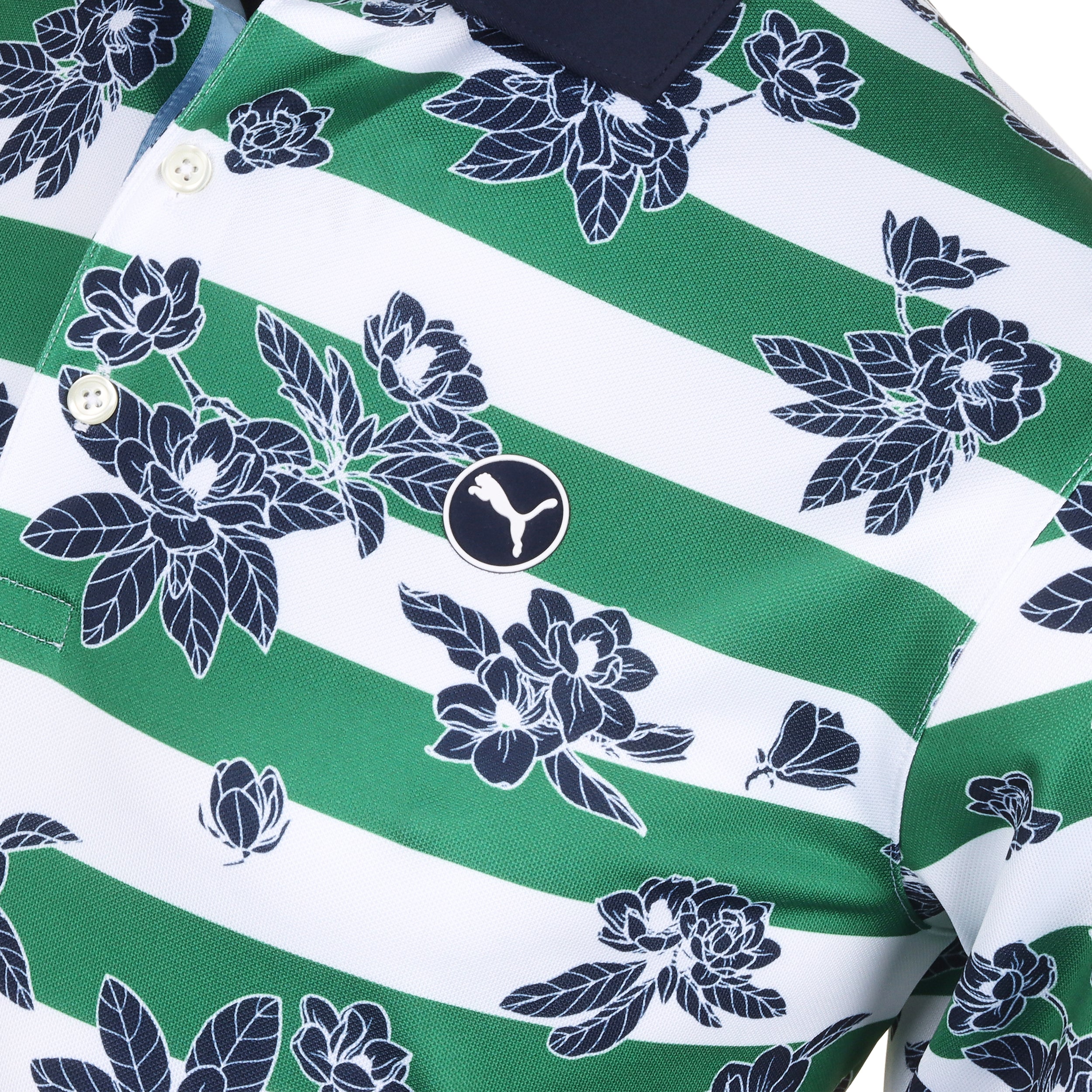 Puma Golf Garden Pique Polo Shirt - Vine/Deep Navy 02 - 628068-02 ...