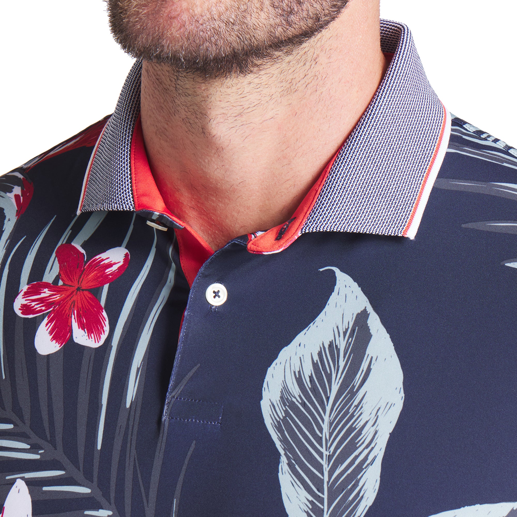 Puma Golf Luau Polo Shirt - Deep Navy/Red Fire 01 - 628846-01 ...