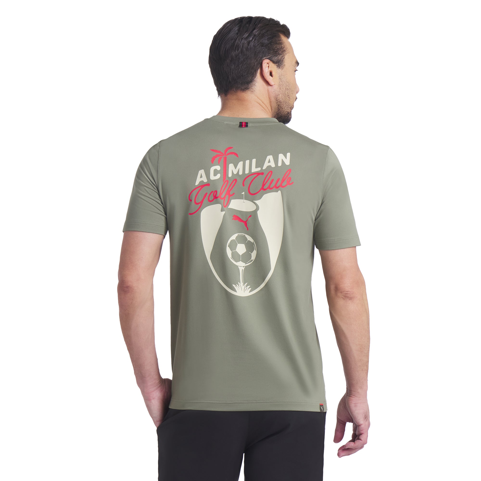 Puma x AC Milan Golf Club T-Shirt - Dark Sage 02 - 633747-02 ...