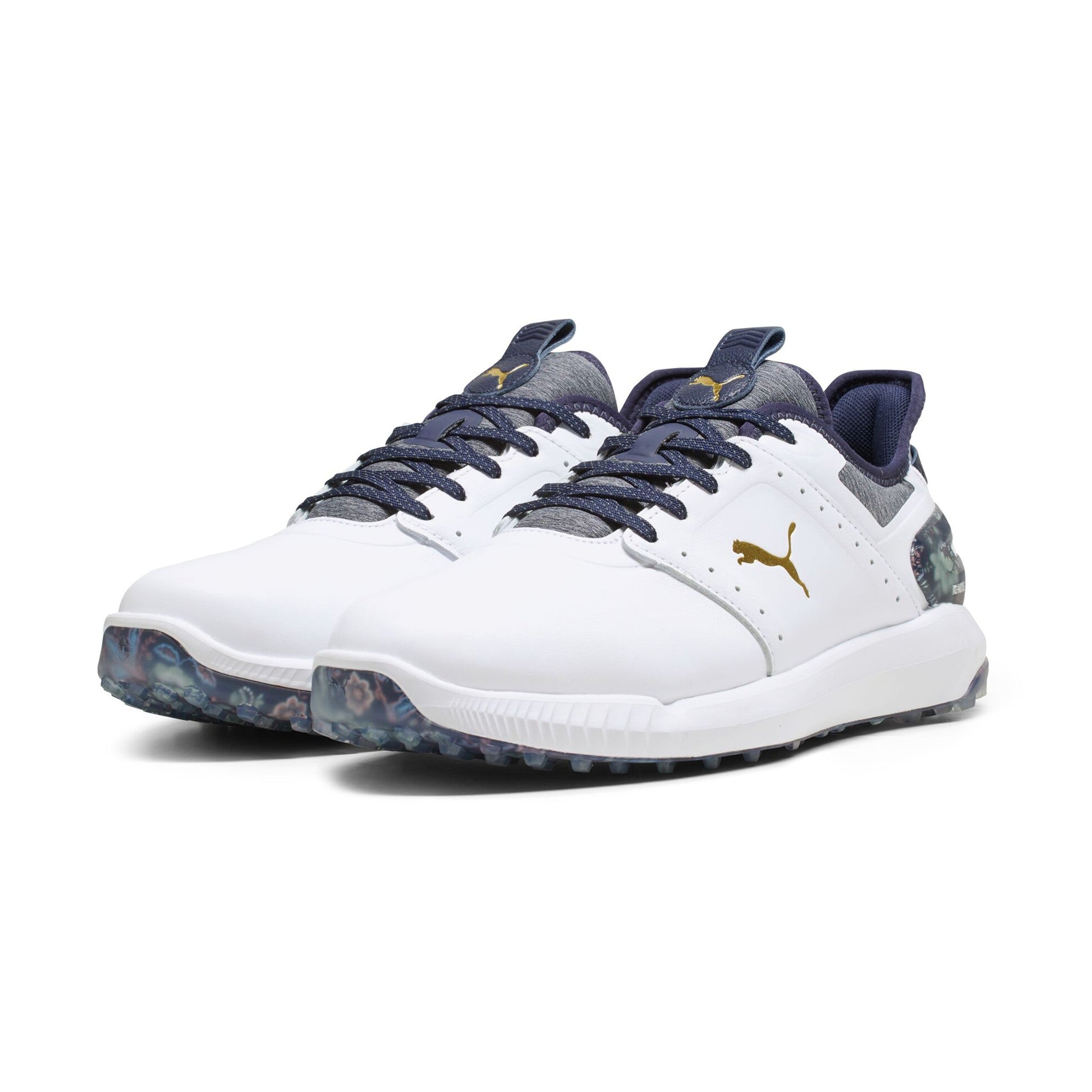 Puma x Liberty Ignite Elevate Golf Shoes - White/Puma Navy 01 - 379342 ...