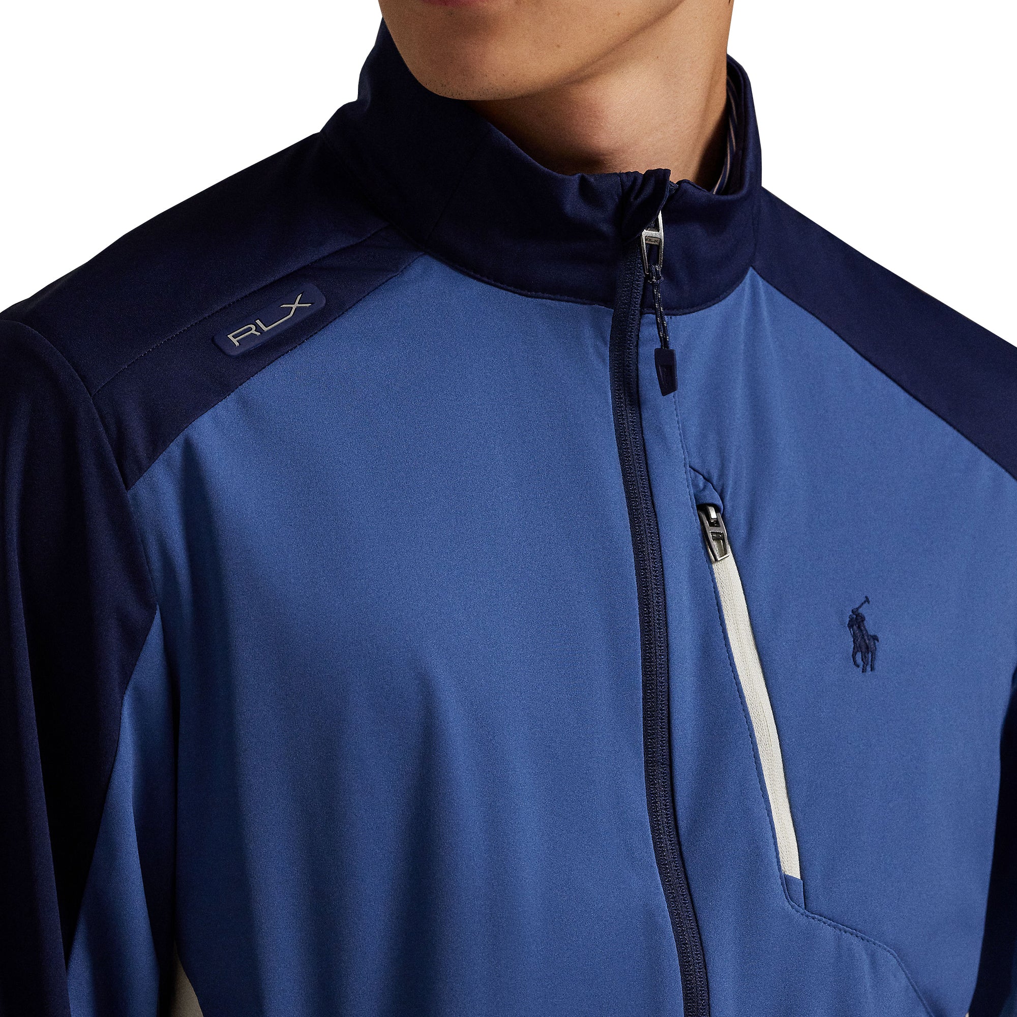 RLX Ralph Lauren Colour Block Packable Jacket - Old Royal Multi 001 ...