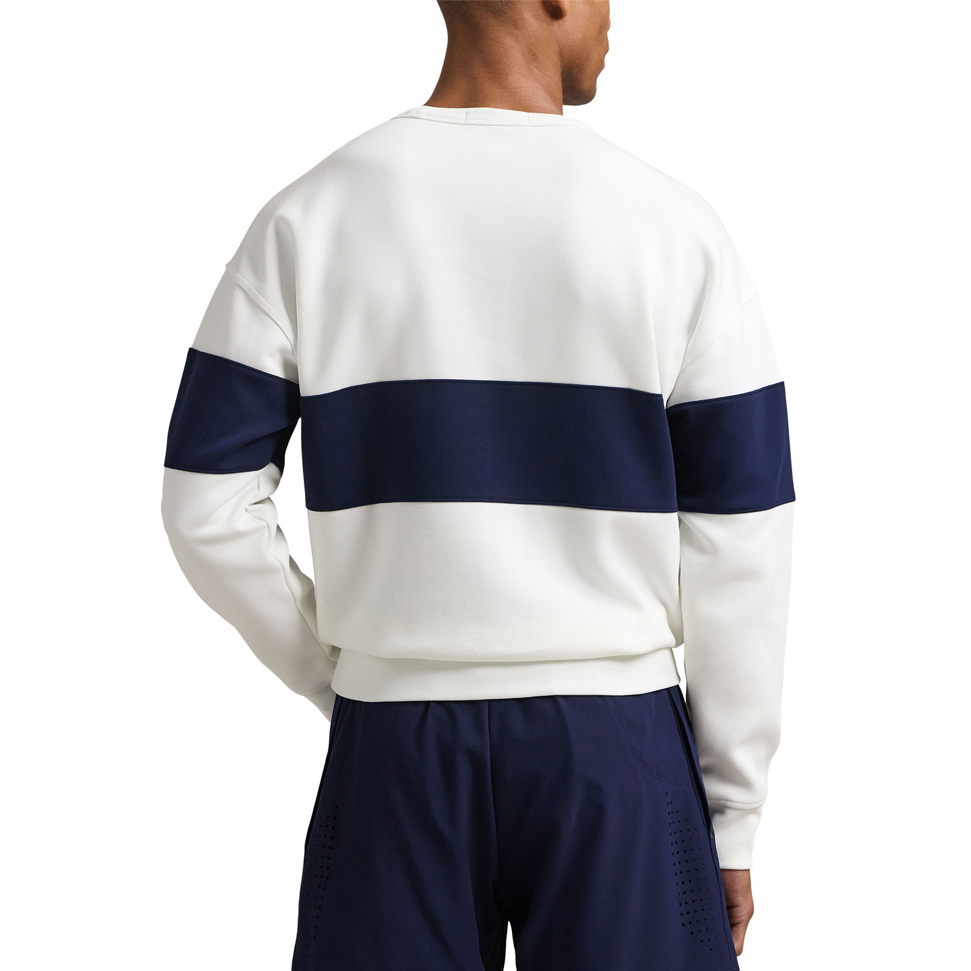 RLX Ralph Lauren Double Knit Crest Sweater - Ceramic White/Refined Navy ...