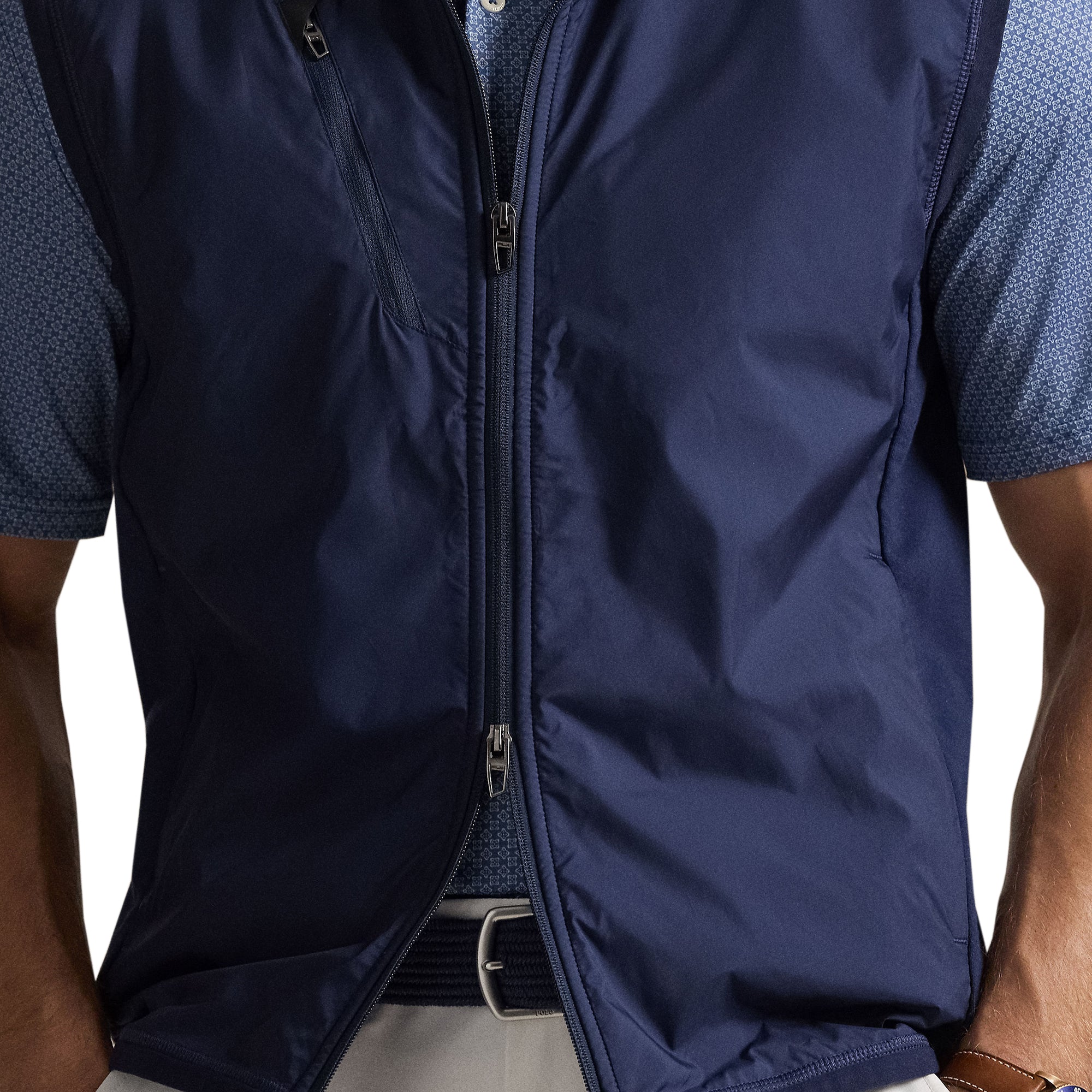 RLX Ralph Lauren Hybrid Full Zip Vest - Refined Navy 004 - 785A96835 ...